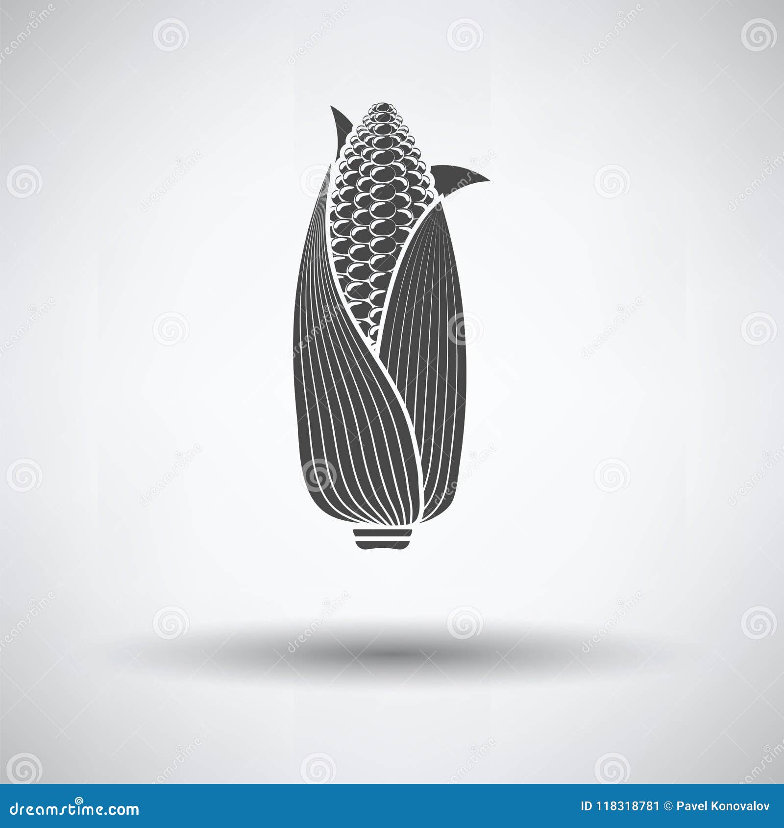 Corn icon stock vector. Illustration of maize, nature - 118318781