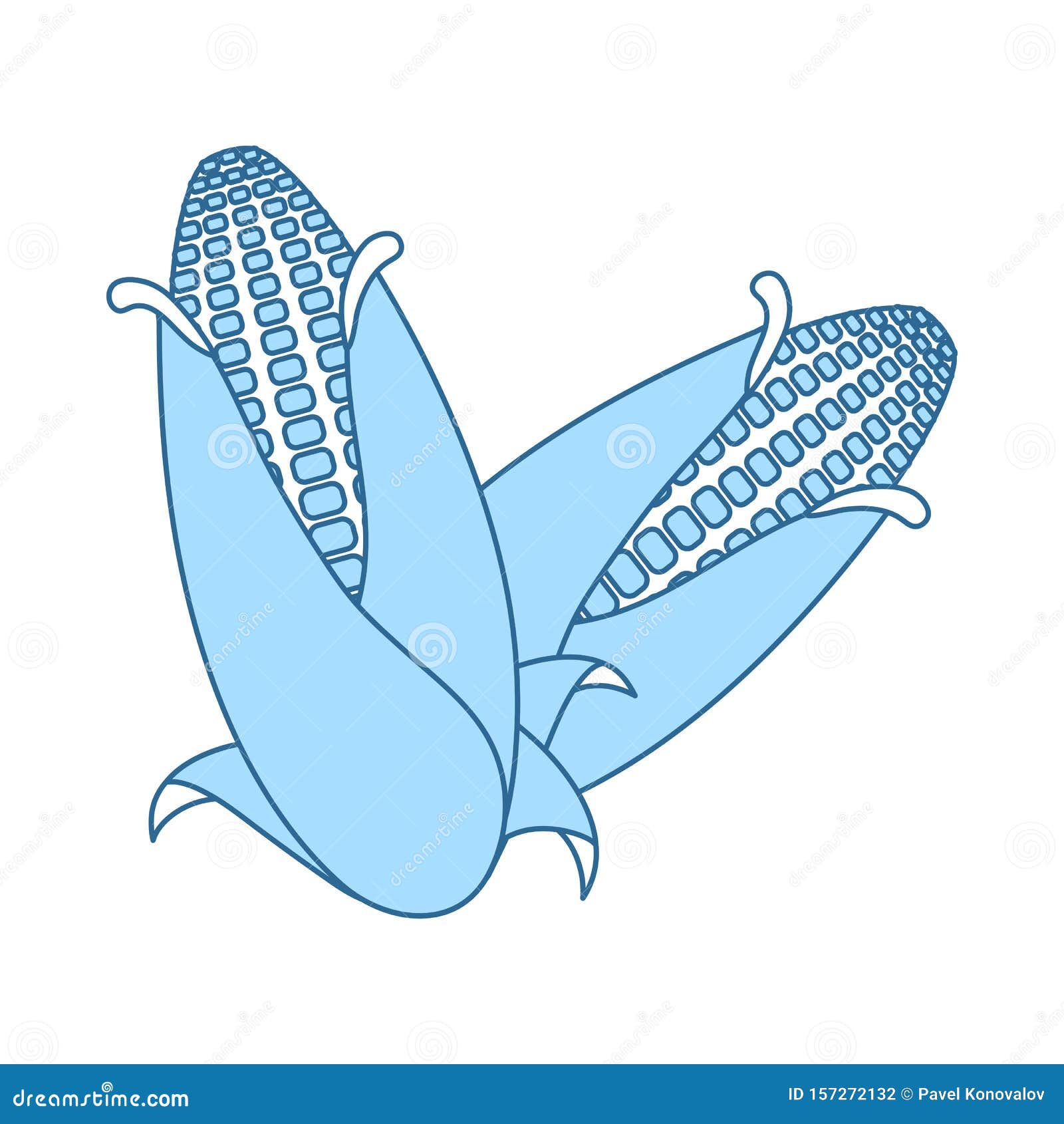 Corn Icon stock vector. Illustration of crop, farm, harvest - 157272132