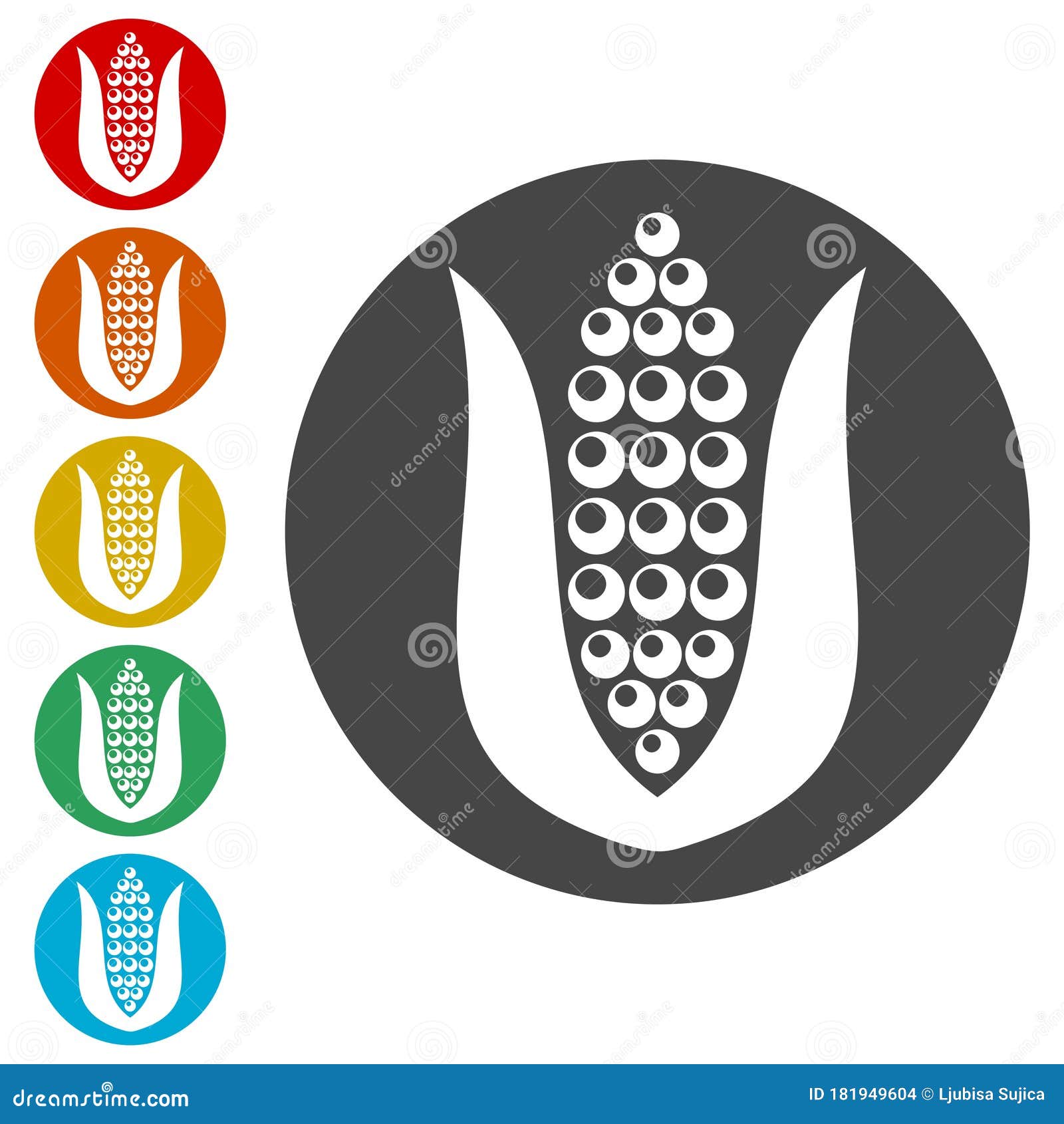 Corn Icon, Corn Icons and Symbols Stock Vector - Illustration of corn ...