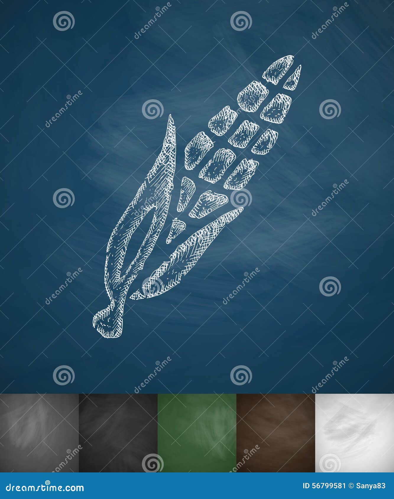 Corn icon stock vector. Illustration of board, drawn - 56799581