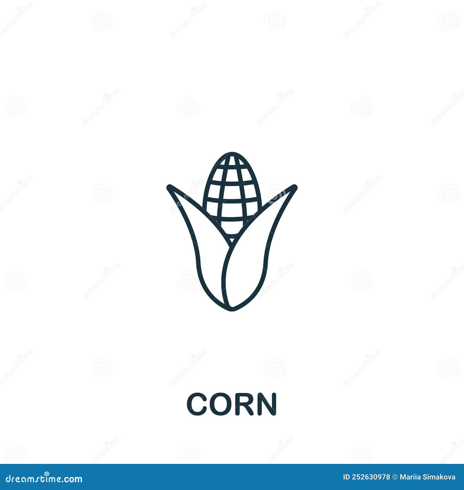 Corn Icon. Monochrome Simple Corn Icon for Templates, Web Design and ...