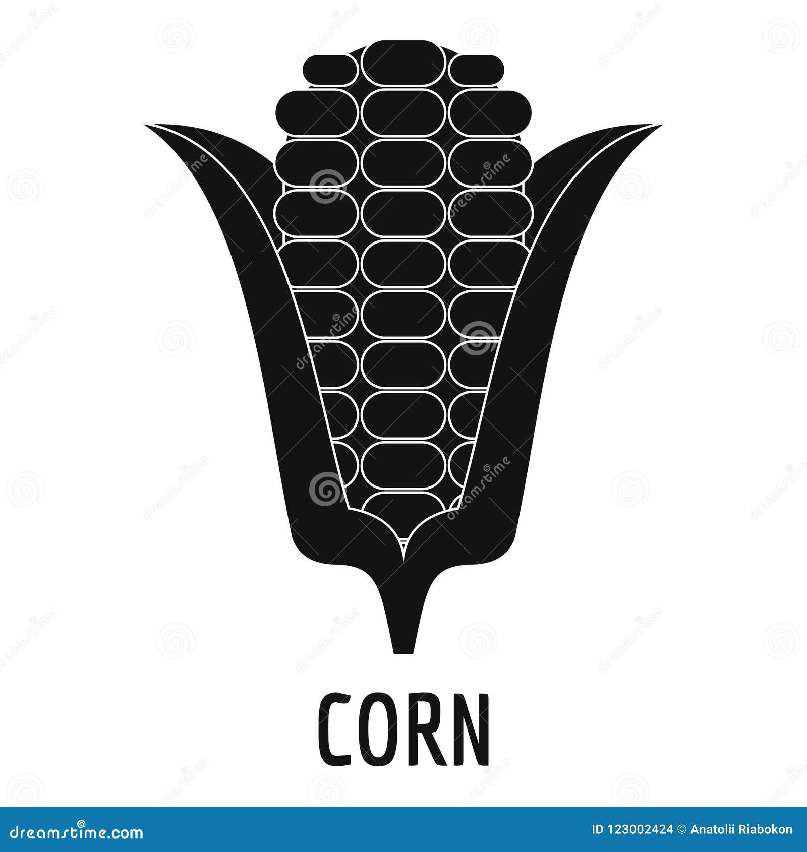Corn icon, simple style. stock illustration. Illustration of fresh ...