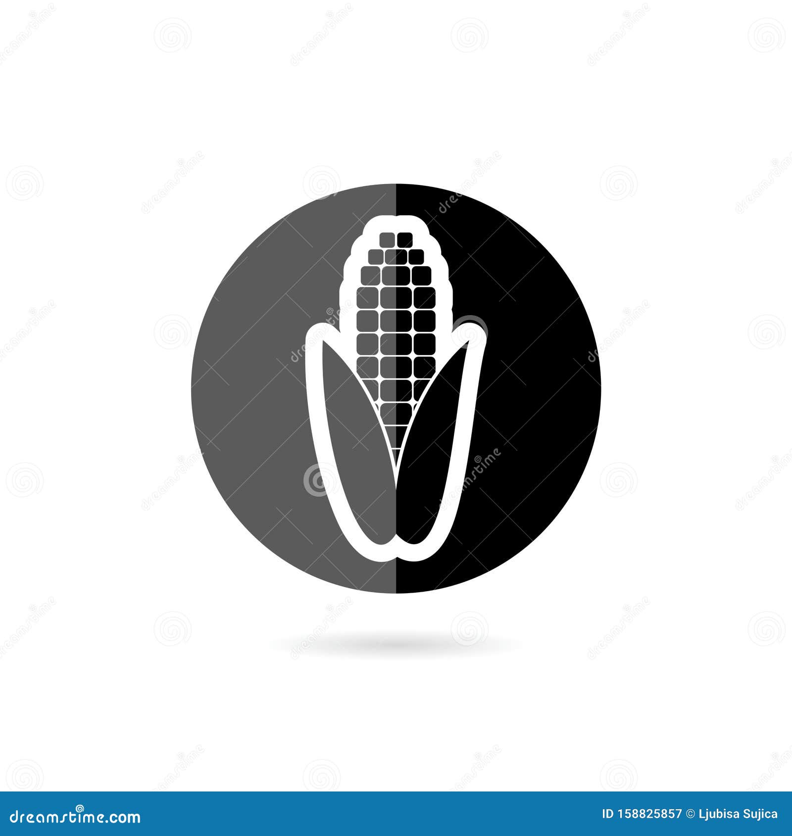 Corn Icon Symbol Logo, Circle Icon Stock Vector - Illustration of ...