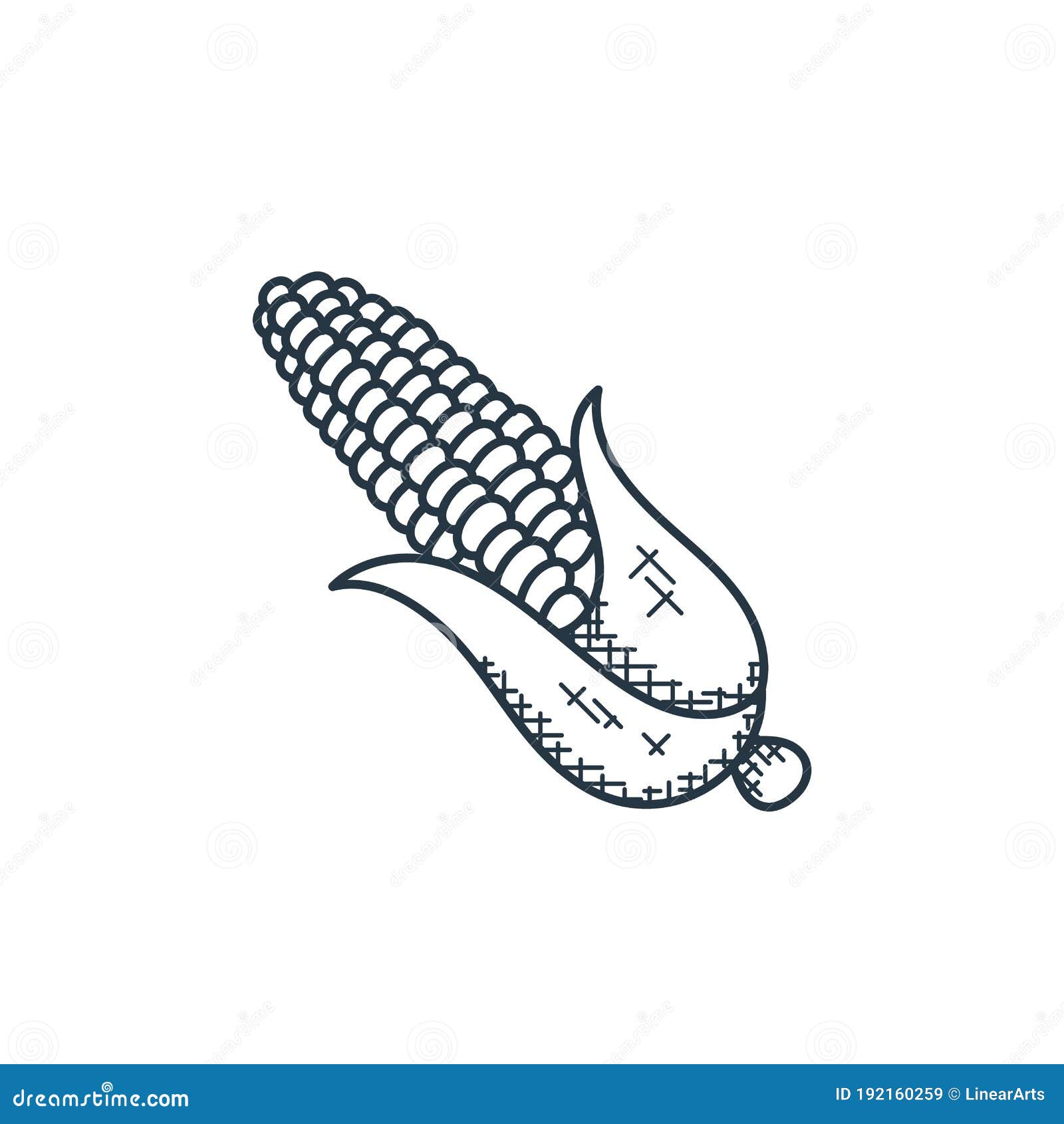 Corn Icon Vector from Food Concept. Thin Line Illustration of Corn ...