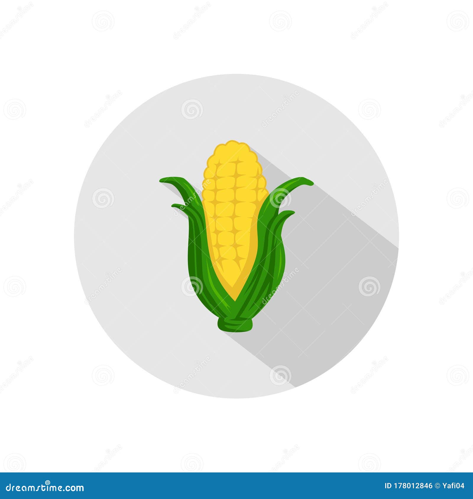 Corn Icon Vector. Illustration of Corn Isolated on Grey Circle. Healthy ...