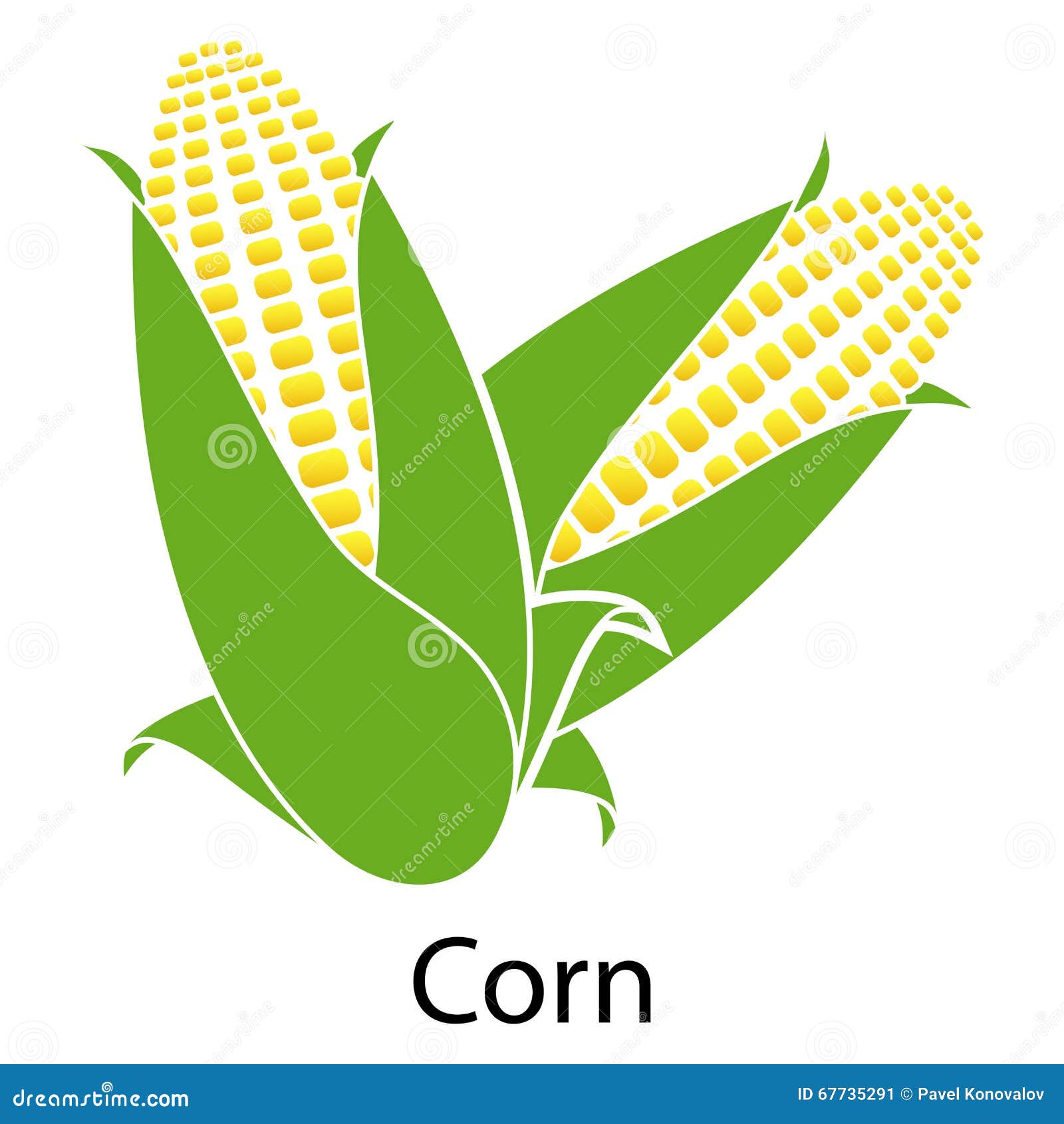 Corn Icon Vector Isolated On White Background, Corn Sign , Dark ...