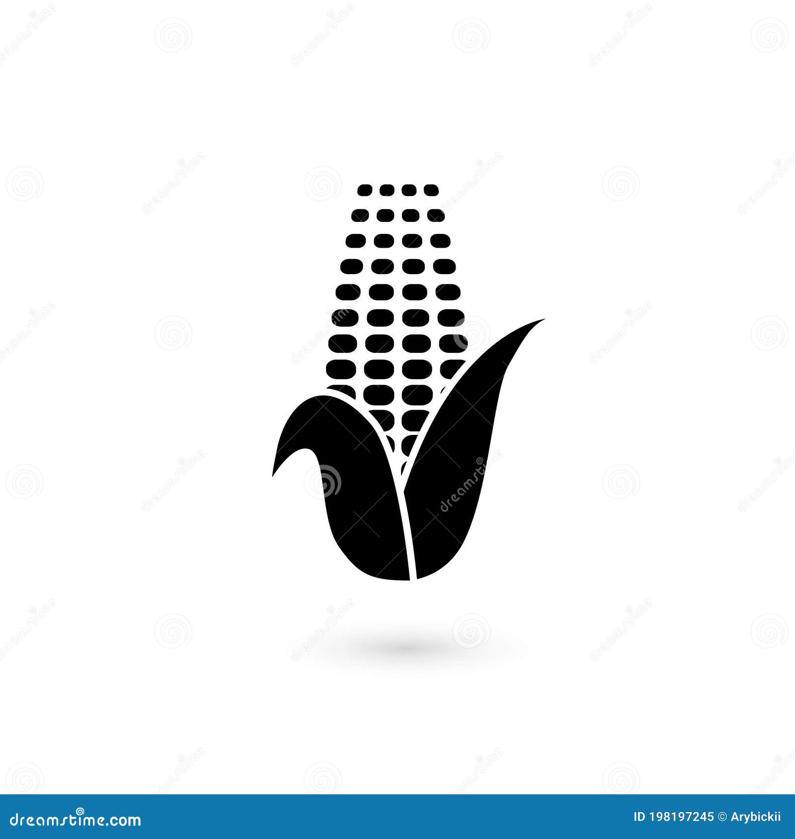 Corn icon on white. Vector stock vector. Illustration of isolated ...