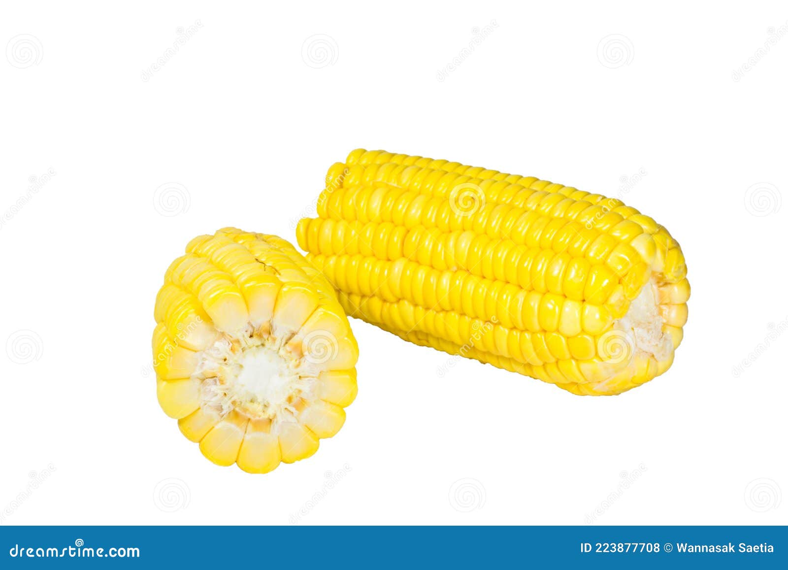 Half Broken Corn on a White Background Stock Photo - Image of ripe ...