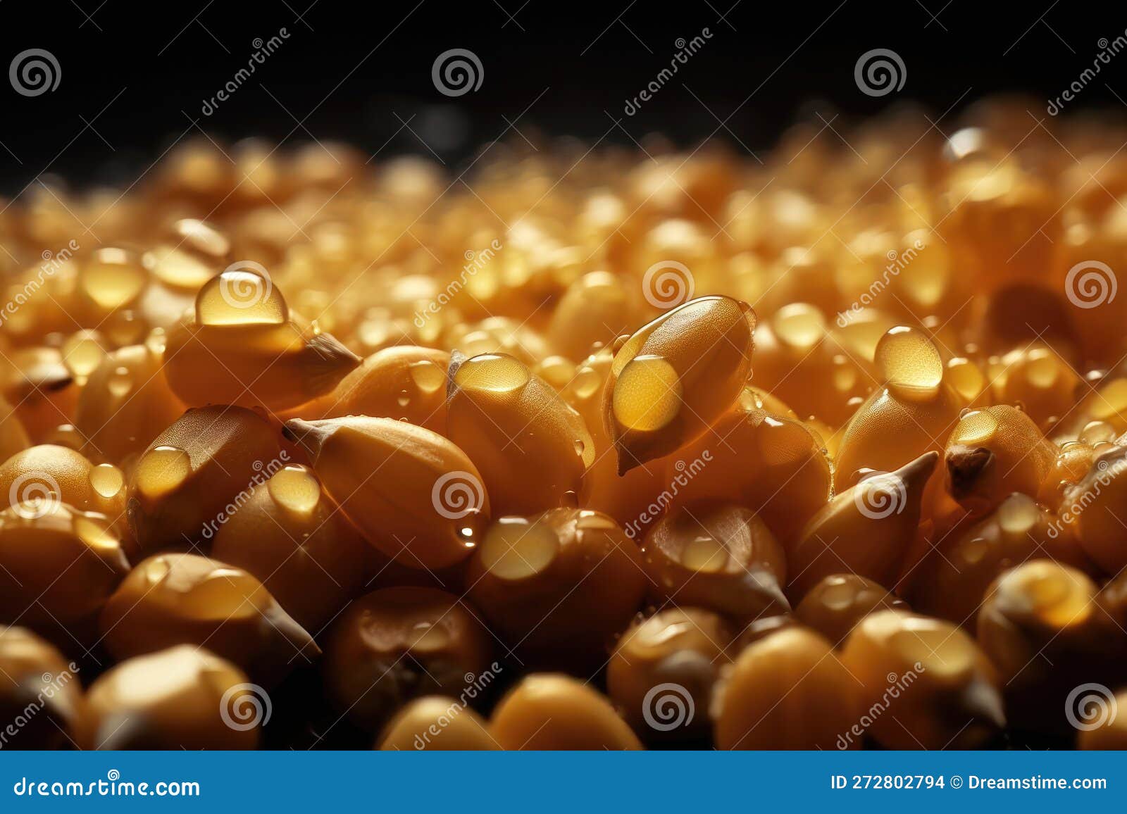 Corn Kernels, Seeds, Grains, Texture Seamless Pattern Design. Fresh ...