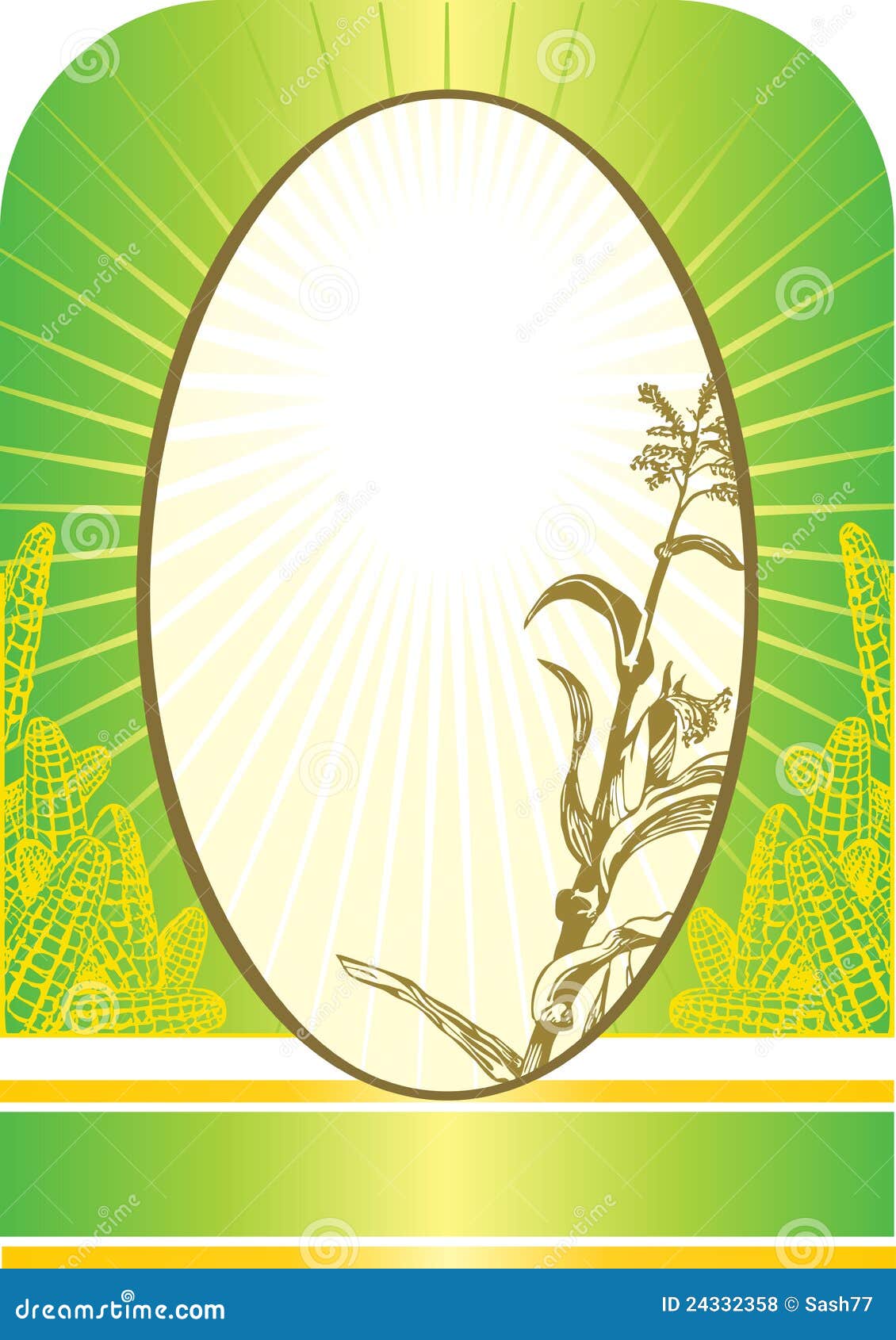 Corn Cob Label Vector Illustration | CartoonDealer.com #34428602