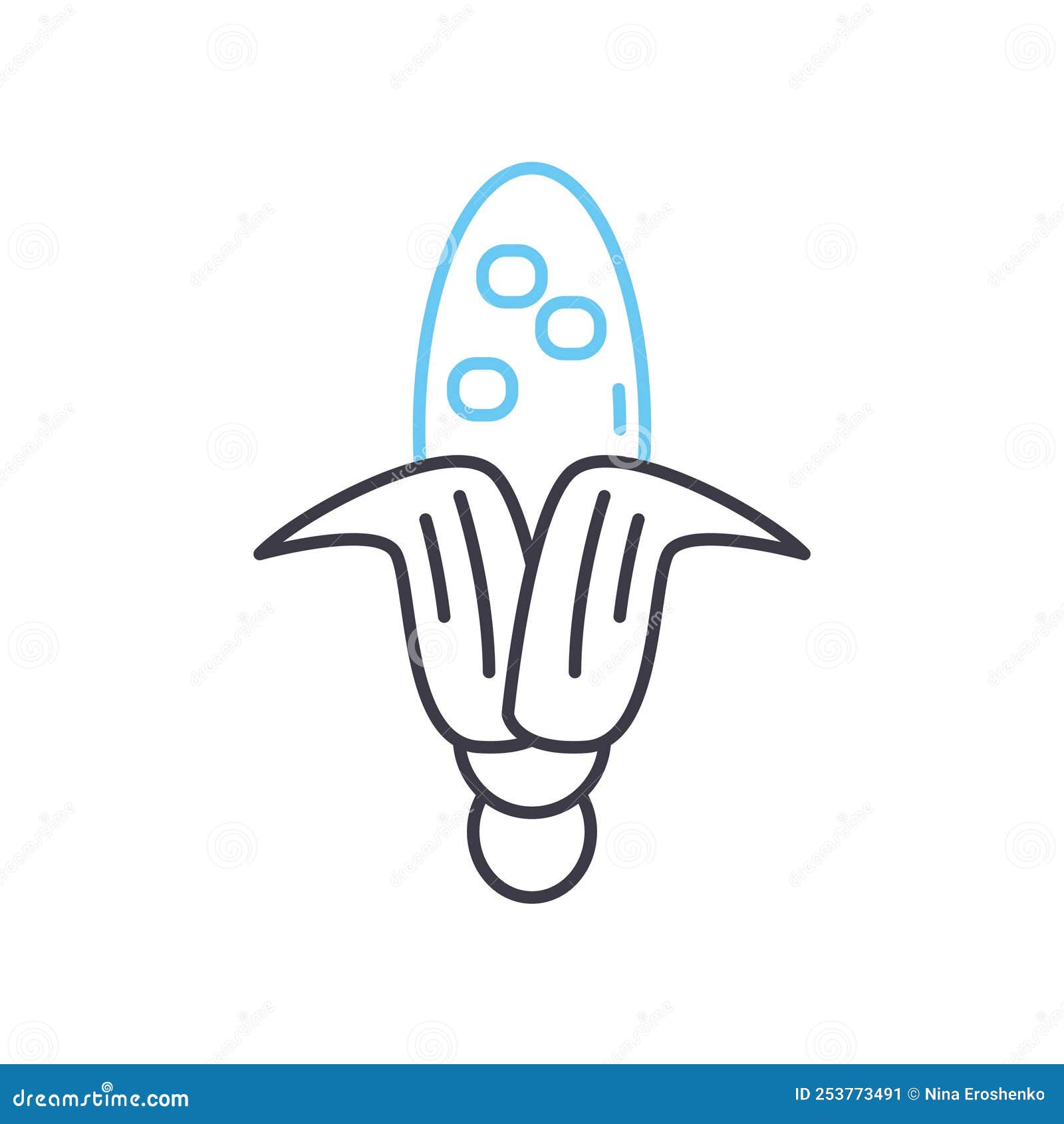 Corn Line Icon, Outline Symbol, Vector Illustration, Concept Sign Stock ...