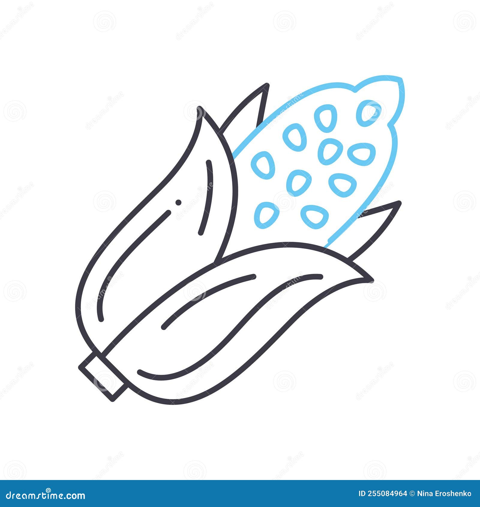 Corn Line Icon, Outline Symbol, Vector Illustration, Concept Sign Stock ...