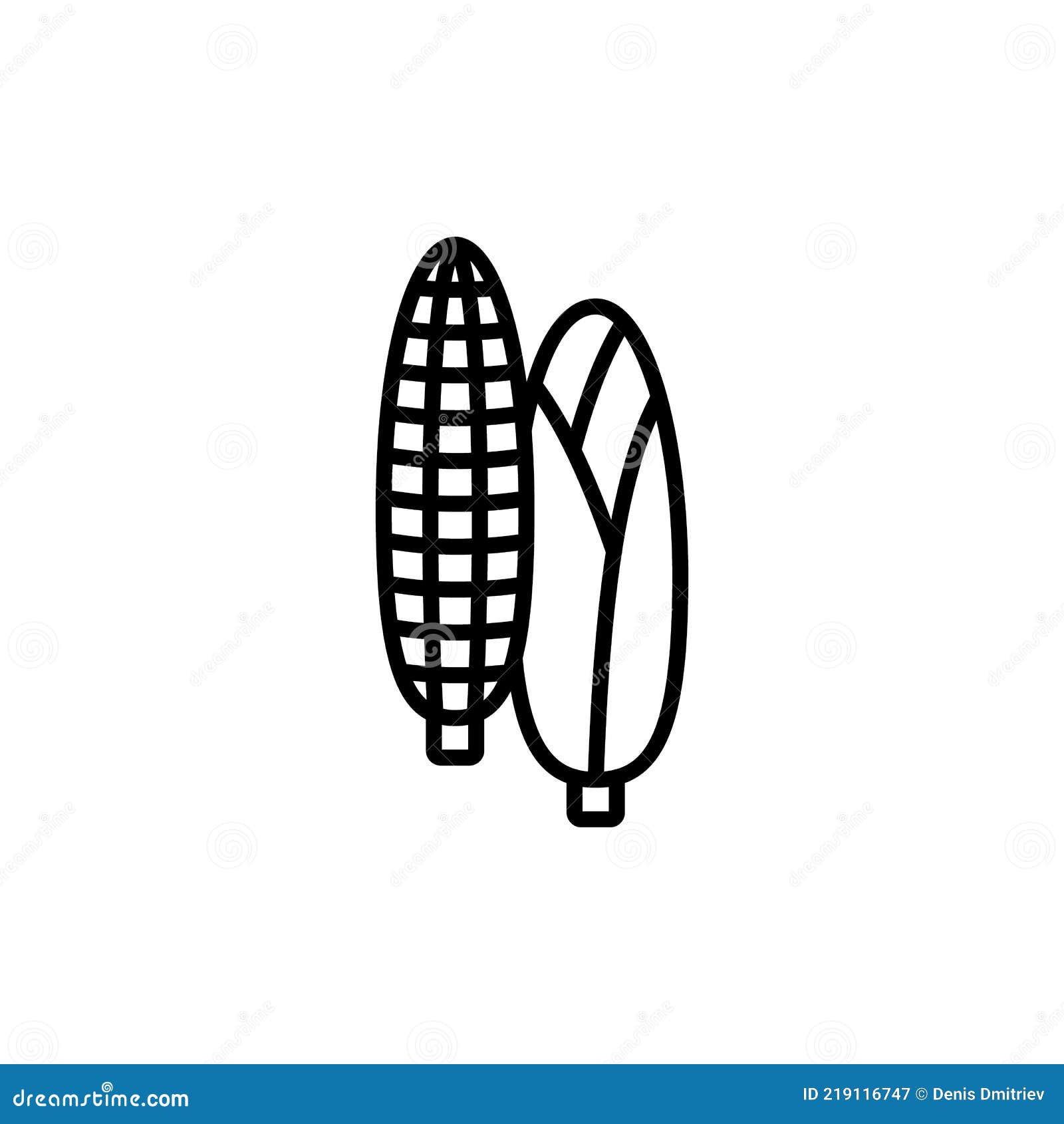 Corn Line Icon in a Simple Style. Vector Sign in a Simple Style ...