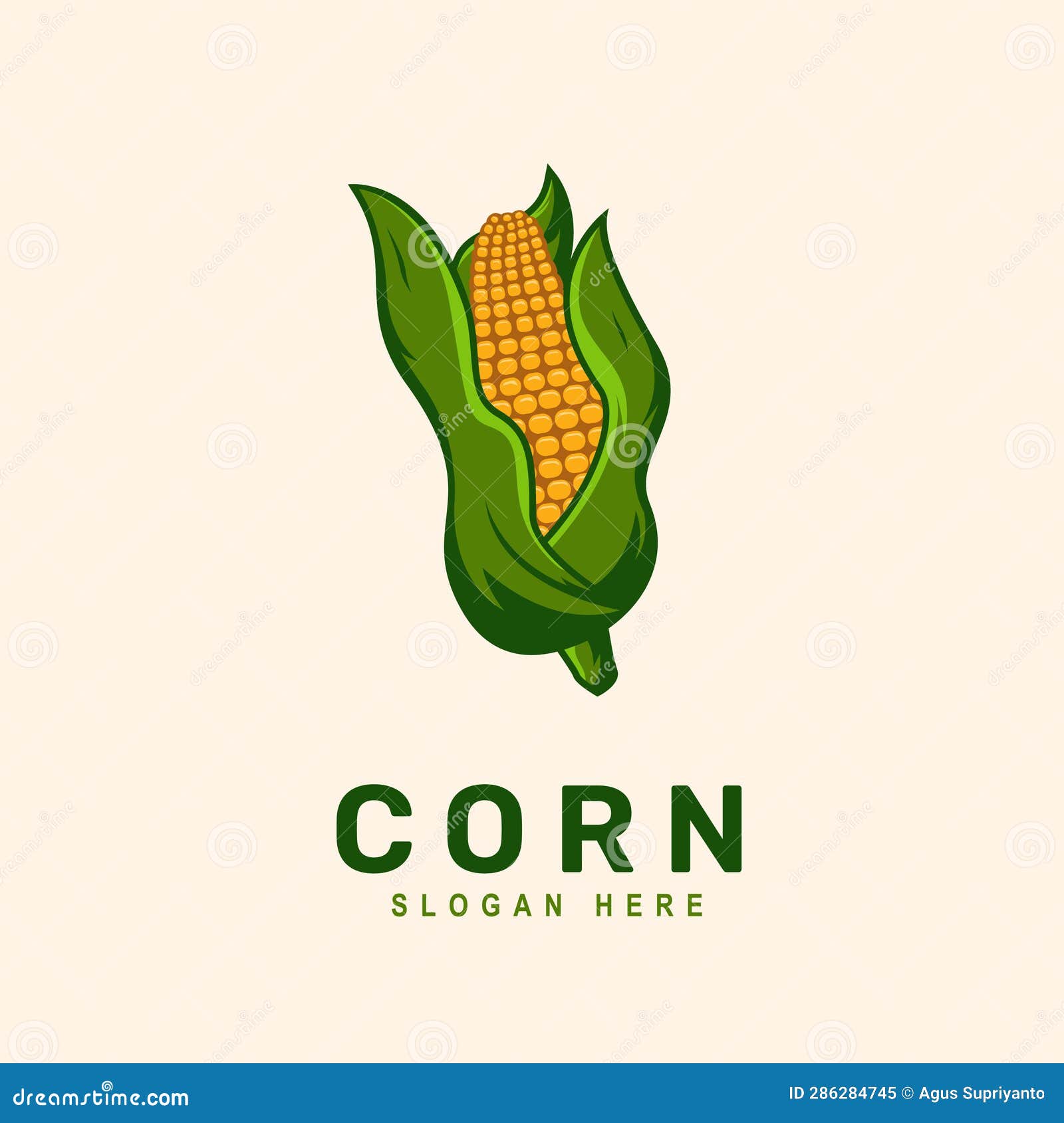 Corn Logo Design Template Vector Stock Vector - Illustration of label ...