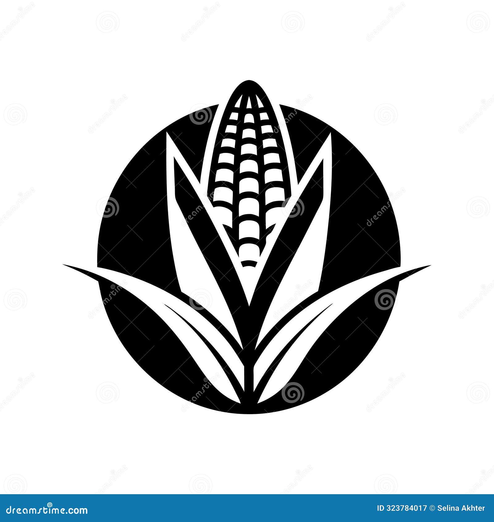 Corn Logo Vector Illustration Icon. Stock Illustration - Illustration ...