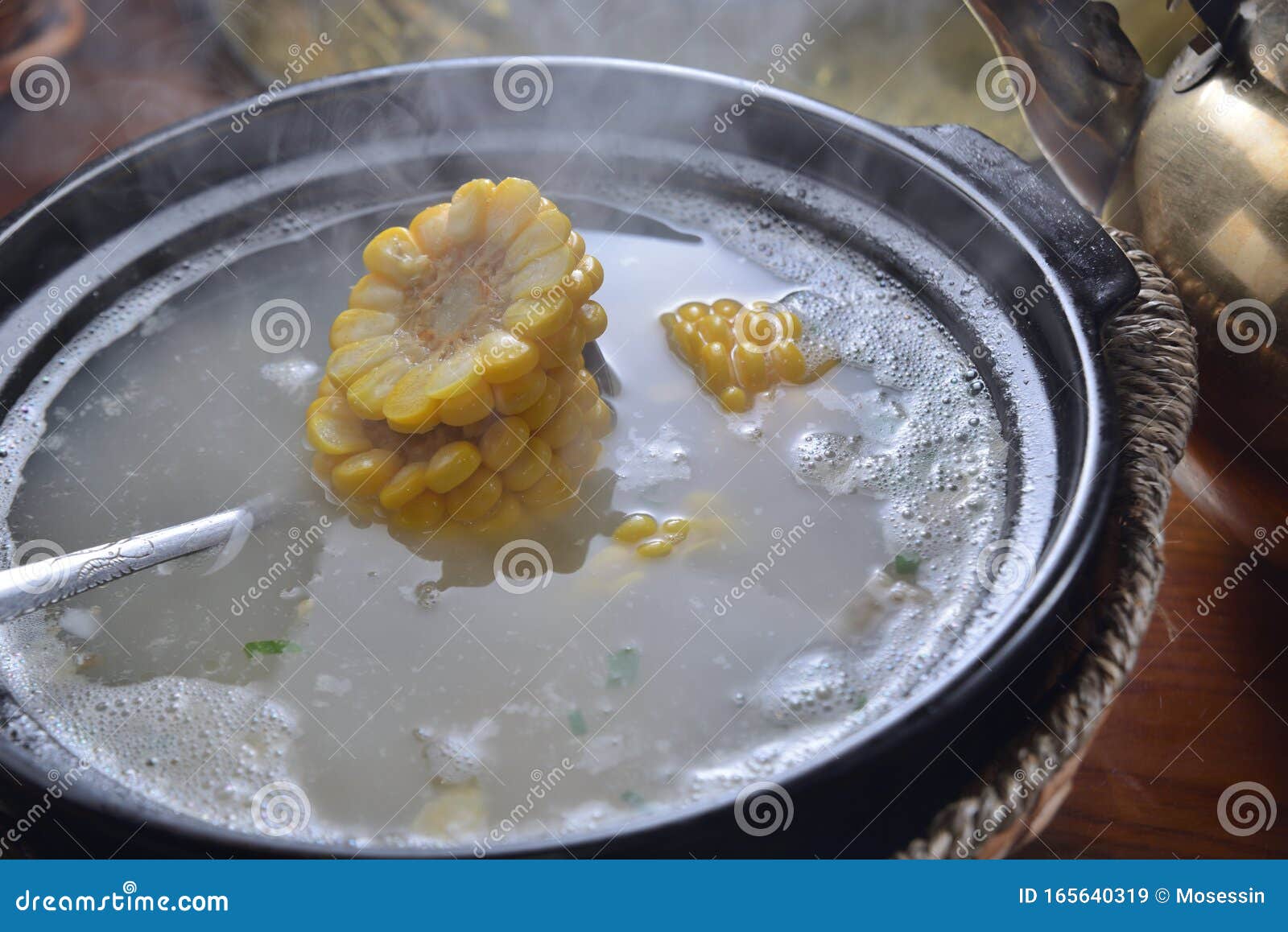 Corn Maize soup pot stock image. Image of minced, plant - 165640319