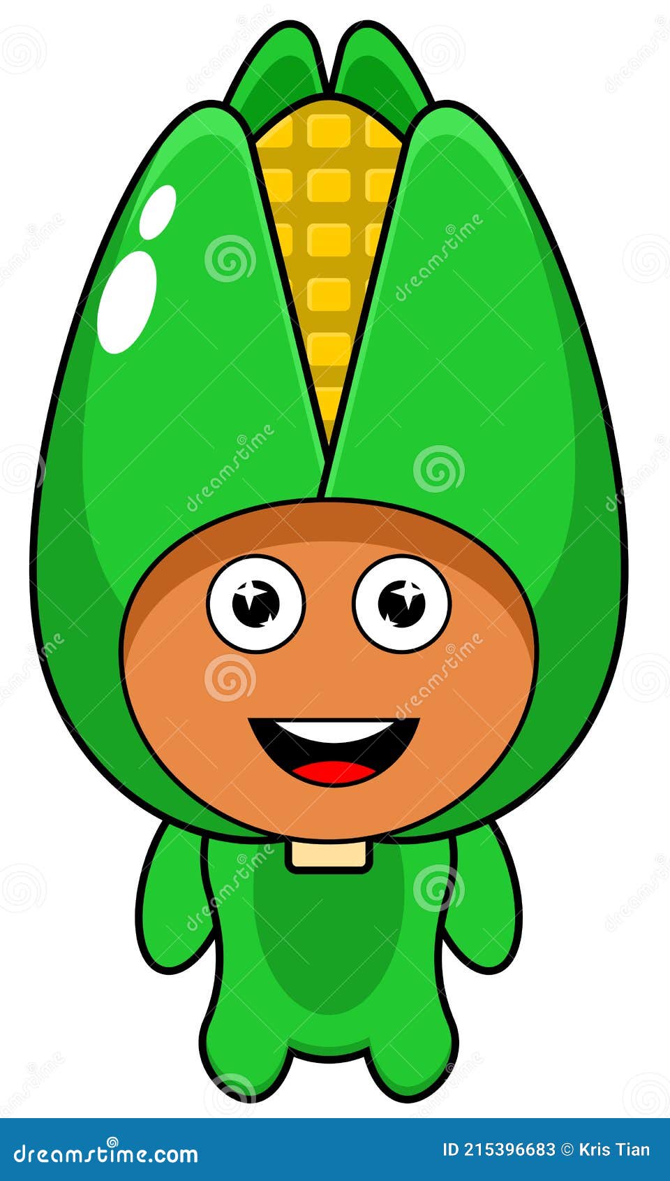 Corn Mascot Costume Character Stock Vector - Illustration of food ...