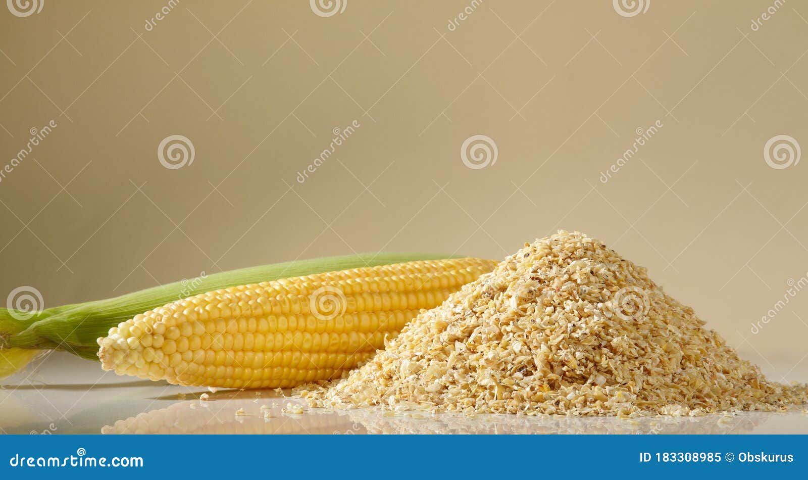 Corn Mash with an Open Ear of Fresh Ripe Corn Stock Image - Image of ...