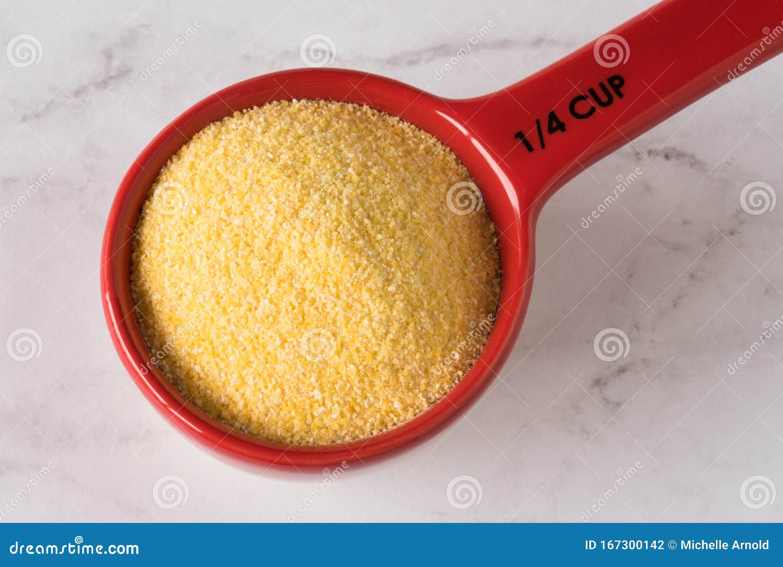 Corn Meal in a Measuring Cup Stock Photo - Image of isolated, measuring ...