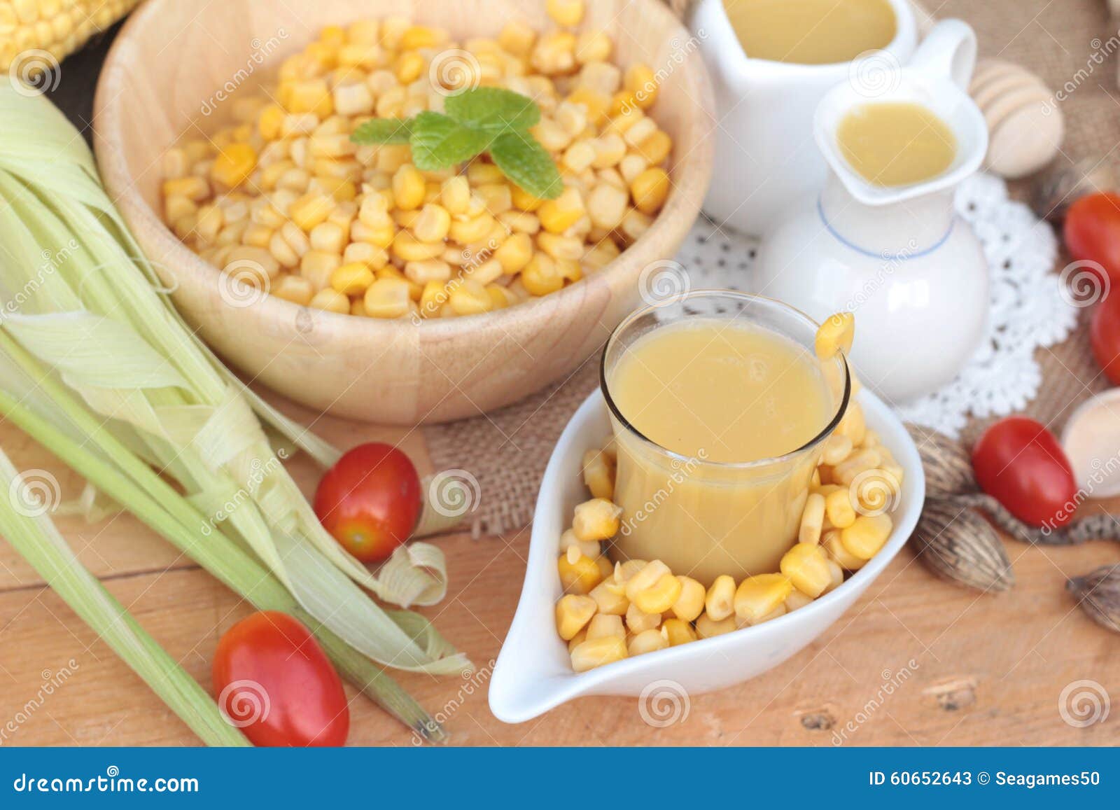 Corn Milk and Fresh Sweet Corn Juice Delicious. Stock Image - Image of ...