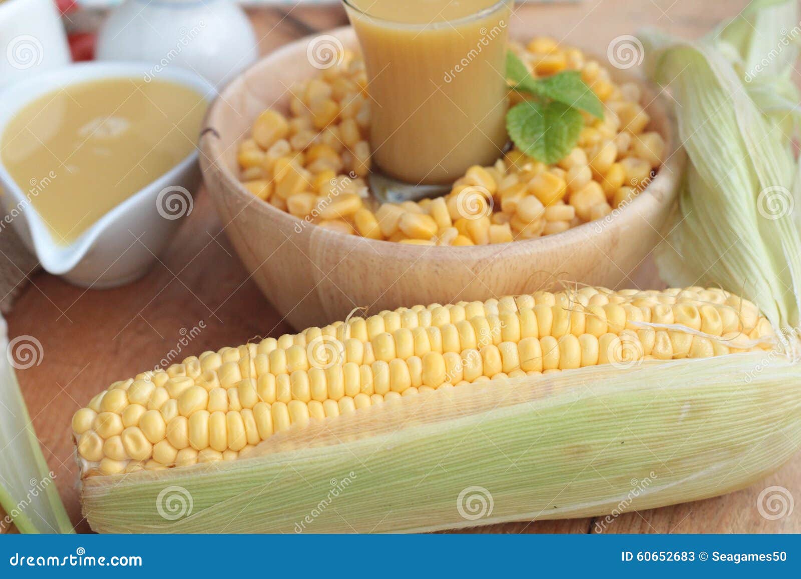 Corn Milk and Fresh Sweet Corn Juice Delicious. Stock Image - Image of ...