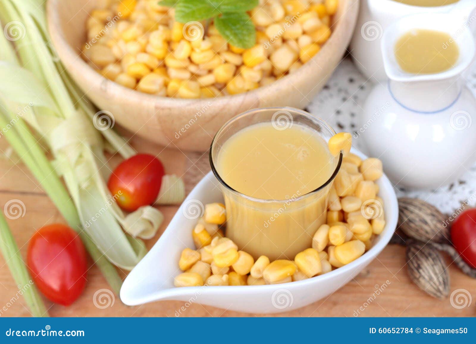 Corn Milk and Fresh Sweet Corn Juice Delicious. Stock Photo - Image of ...