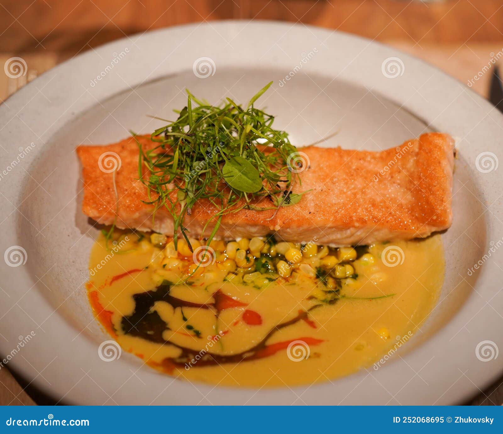 Corn Nut Crusted Salmon Dish Stock Image - Image of nutrition, nuts ...