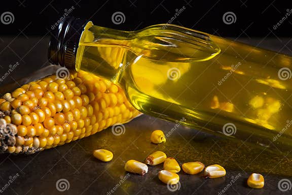 Corn oil with cobs stock photo. Image of grain, vegetable - 202394572