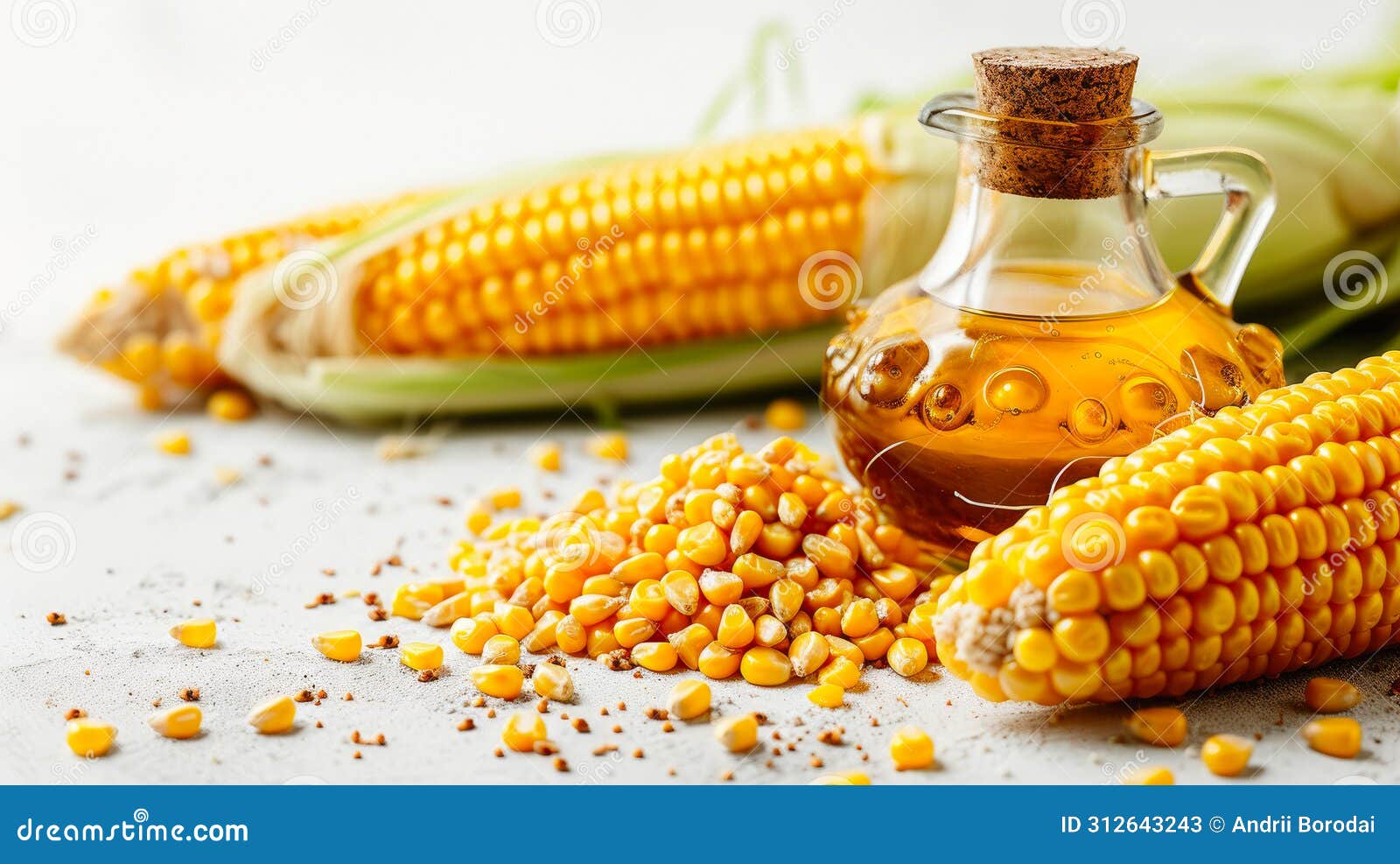 Corn Oil Extractor with Fresh Corn Kernels. Stock Illustration ...