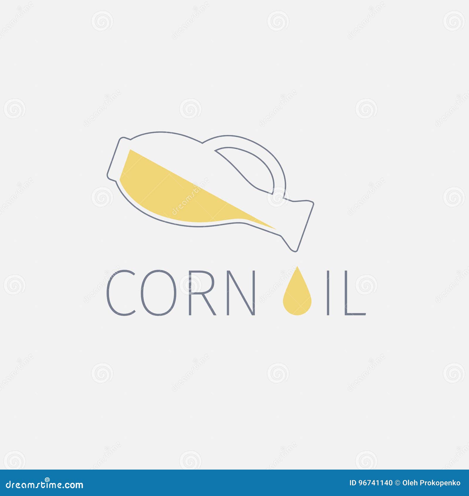 Corn oil label. stock vector. Illustration of icon, branch - 96741140