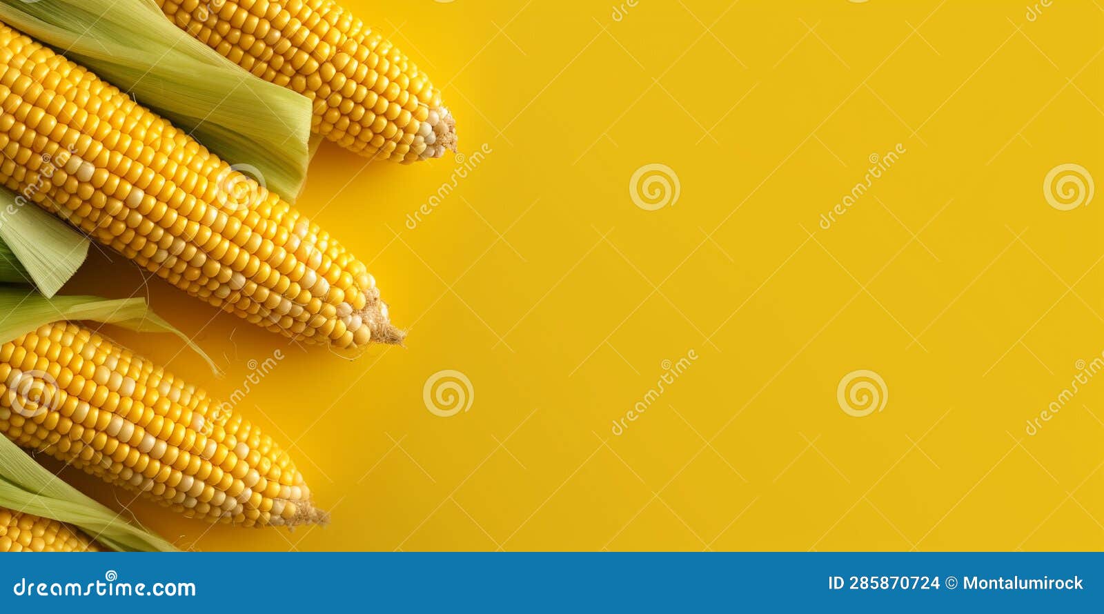 Corn Organic Vegetable For Cooking Copy Space Blurred Background Stock ...