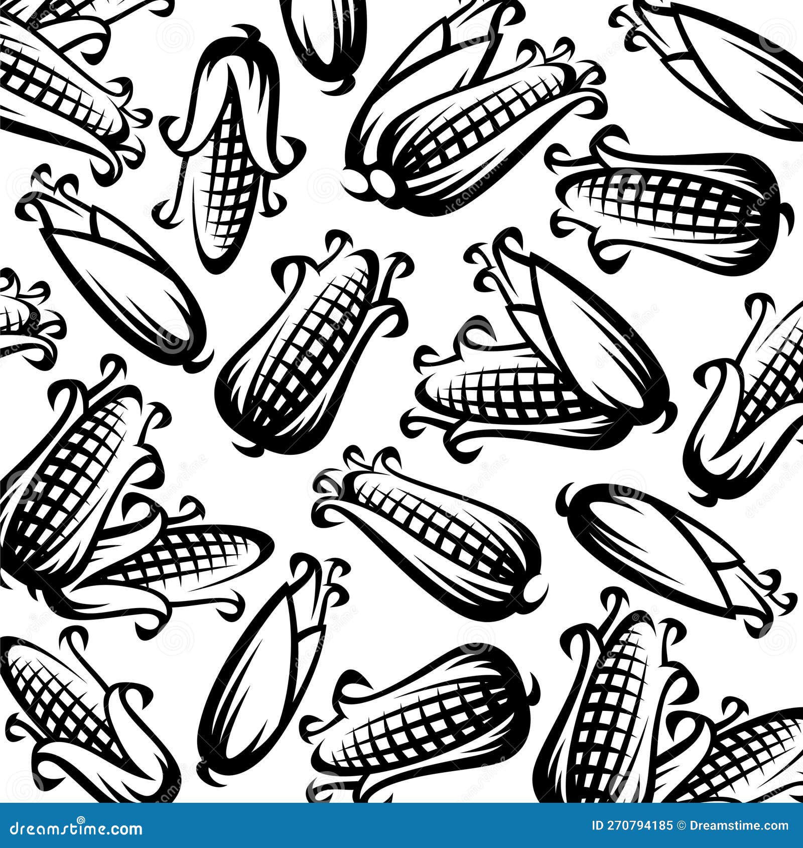 Corn Pattern. Seamless Texture Vector Illustration | CartoonDealer.com ...