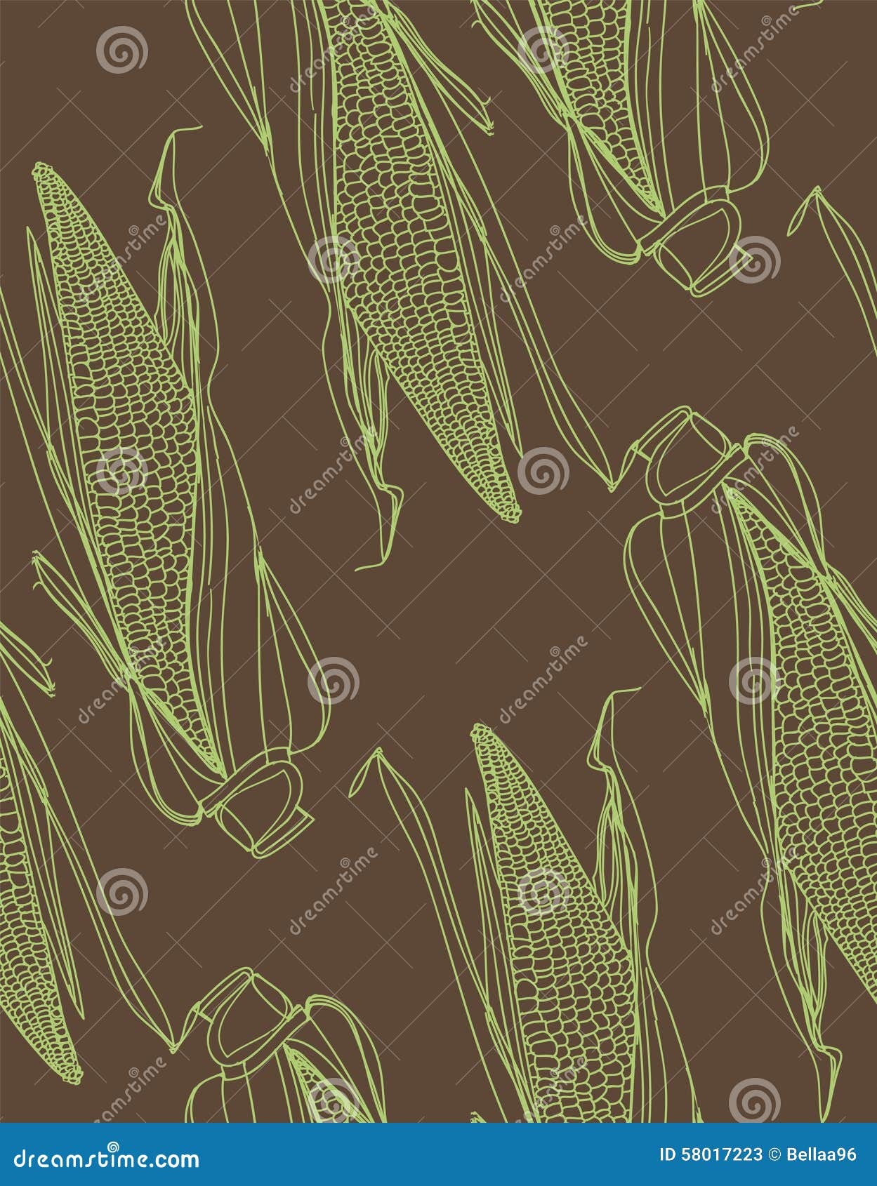 Corn pattern stock vector. Illustration of farm, illustrations - 58017223