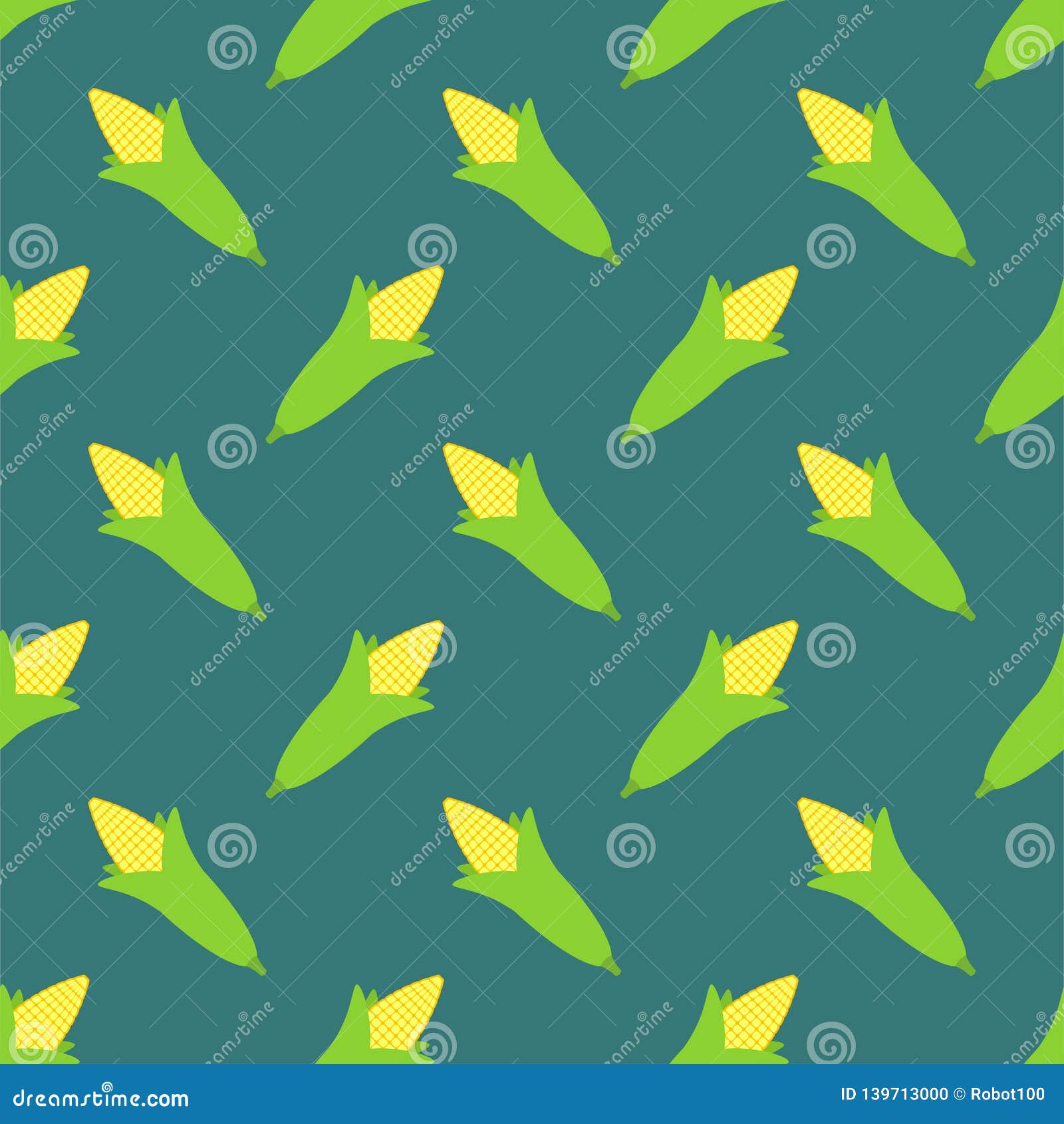 Corn Pattern Seamless. Maize Background Stock Vector - Illustration of ...