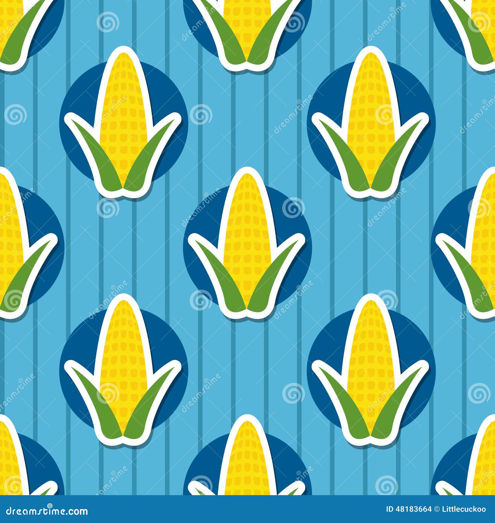 Corn Pattern. Seamless Texture Stock Vector - Illustration of cute ...