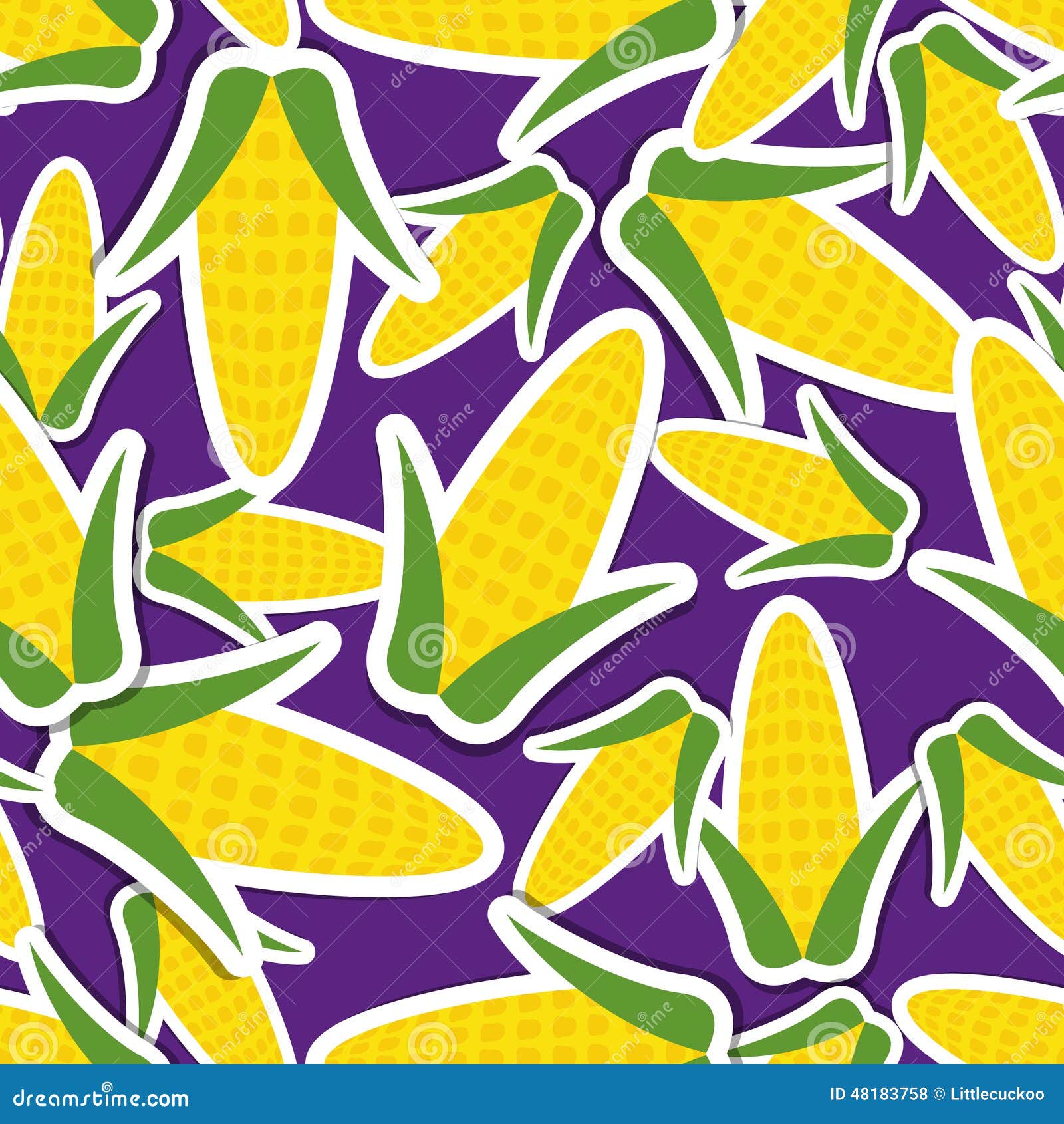 Corn Pattern. Seamless Texture Stock Vector - Illustration of isolated ...