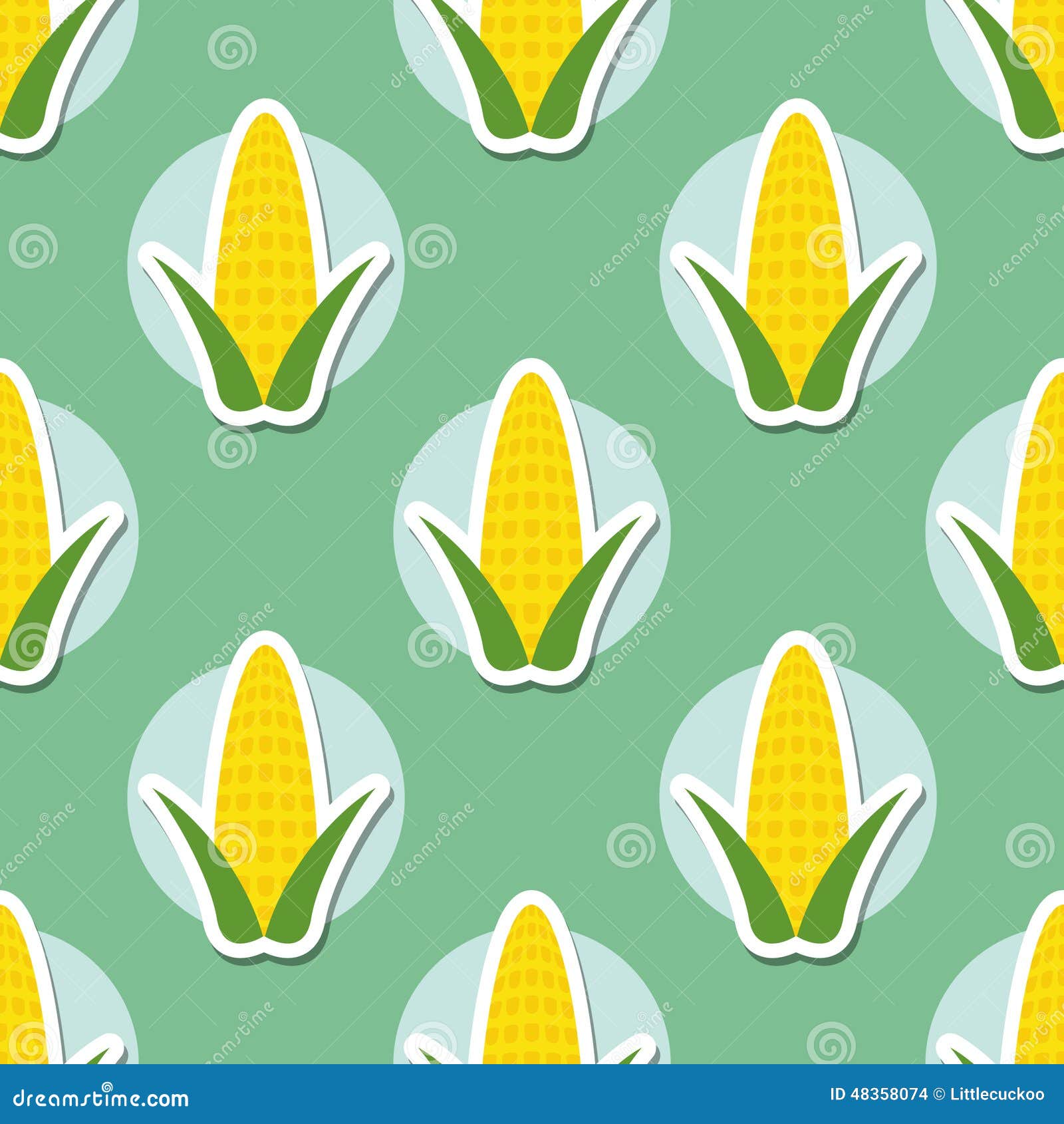 Corn Pattern. Seamless Texture Stock Vector - Illustration of isolated ...