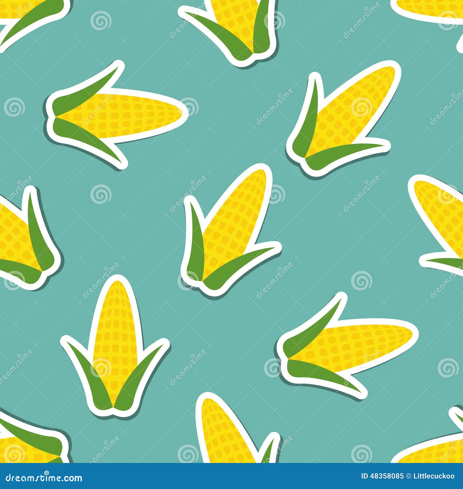 Corn Pattern. Seamless Texture Stock Vector - Illustration of backdrop ...