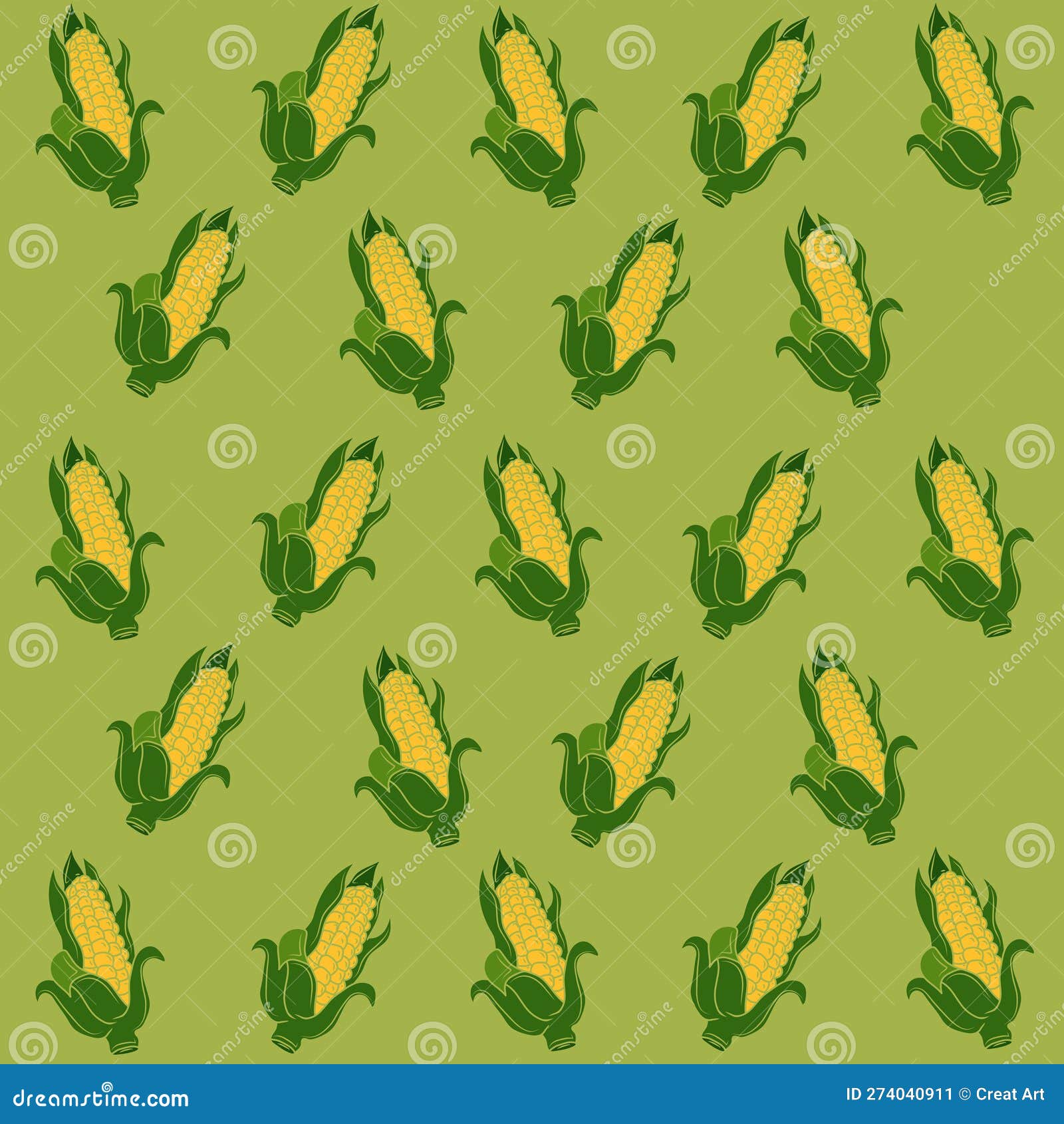 Corn Pattern. Seamless Texture Vector Illustration | CartoonDealer.com ...