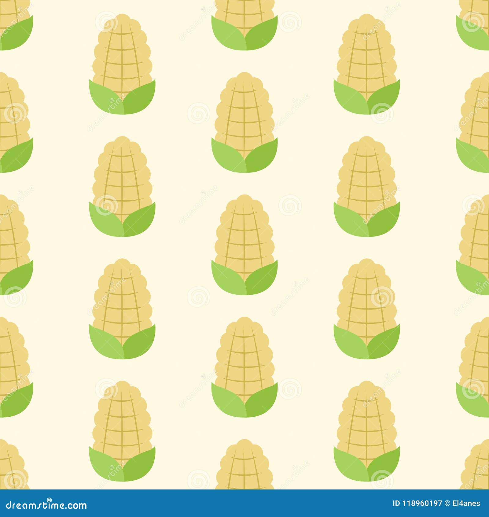 Corn Pattern. Seamless Texture Cartoon Vector | CartoonDealer.com #48358085