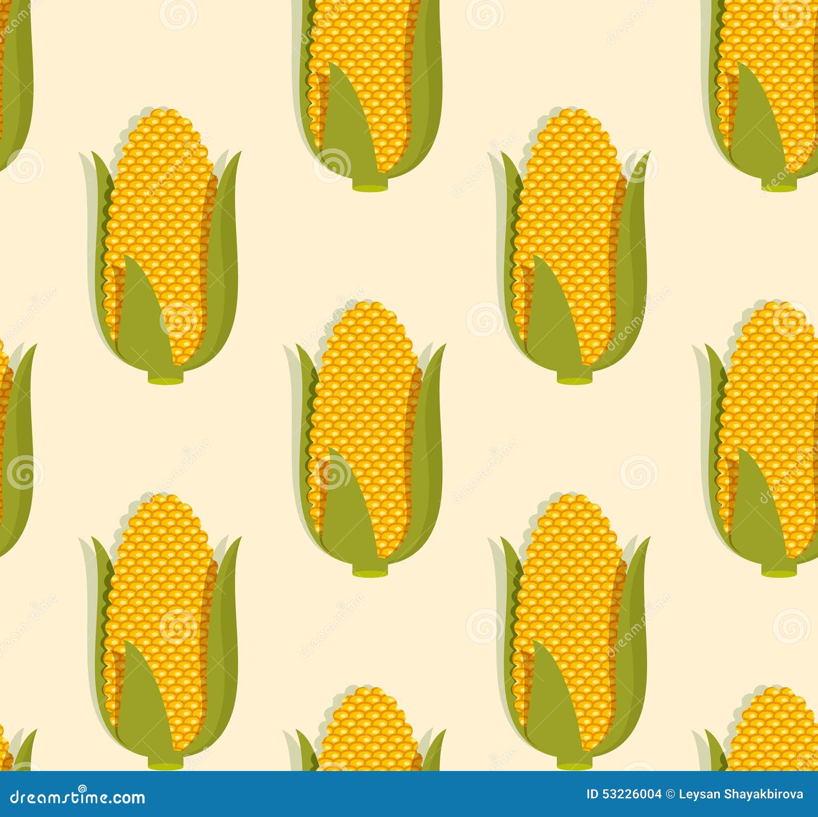 Corn pattern stock vector. Illustration of ripe, plant - 53226004