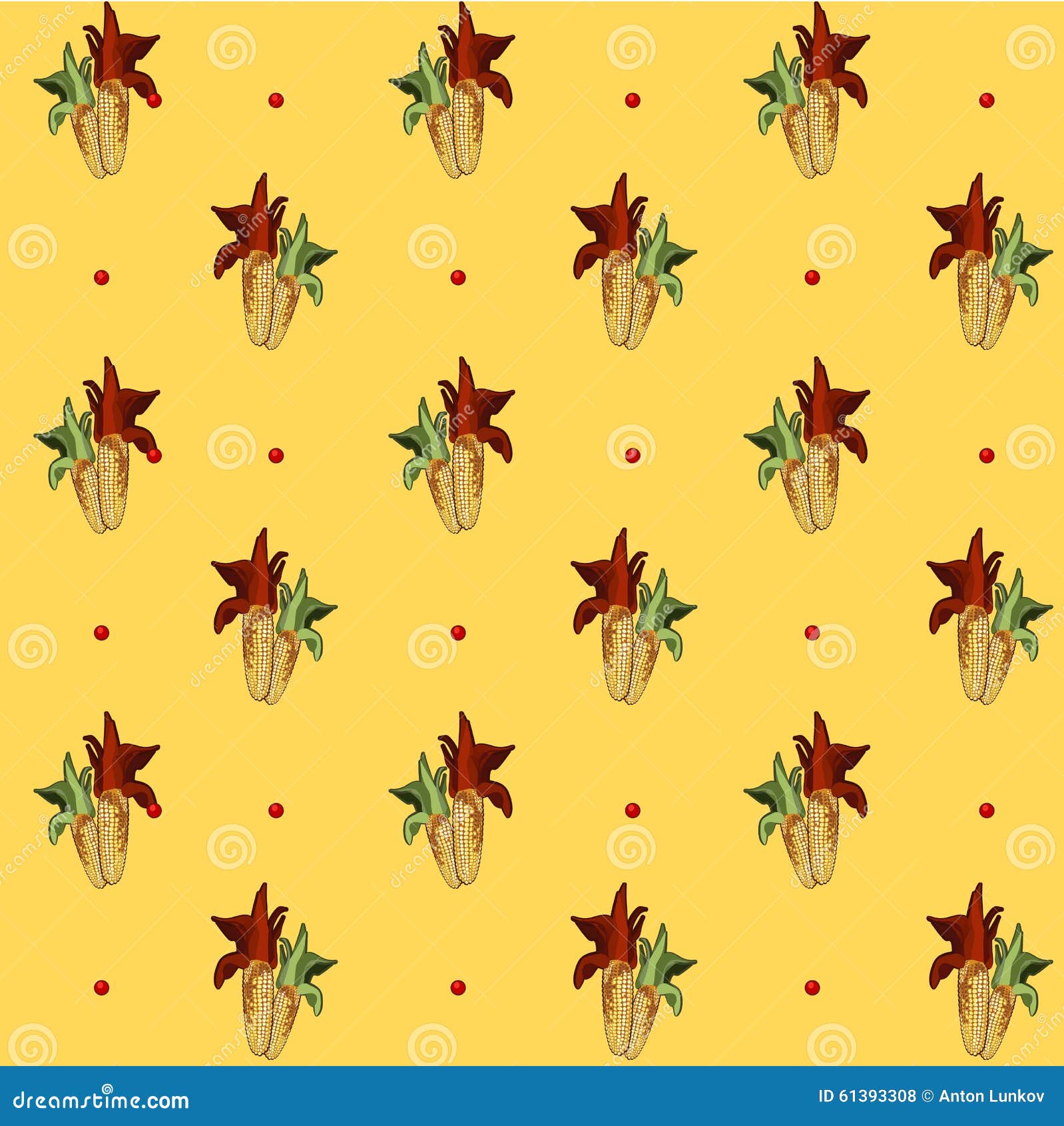 Corn Pattern, Yellow Vector Background Stock Vector - Illustration of ...
