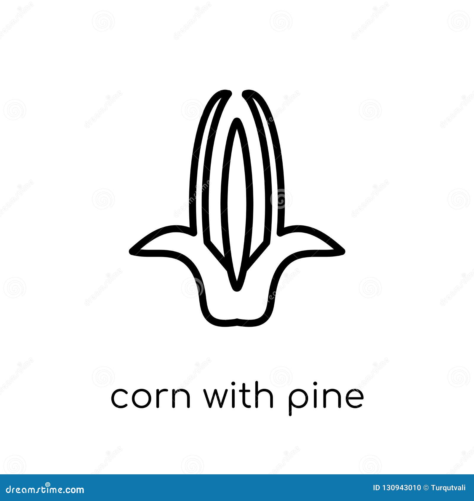 Corn with Pine Icon. Trendy Modern Flat Linear Vector Corn with Stock ...