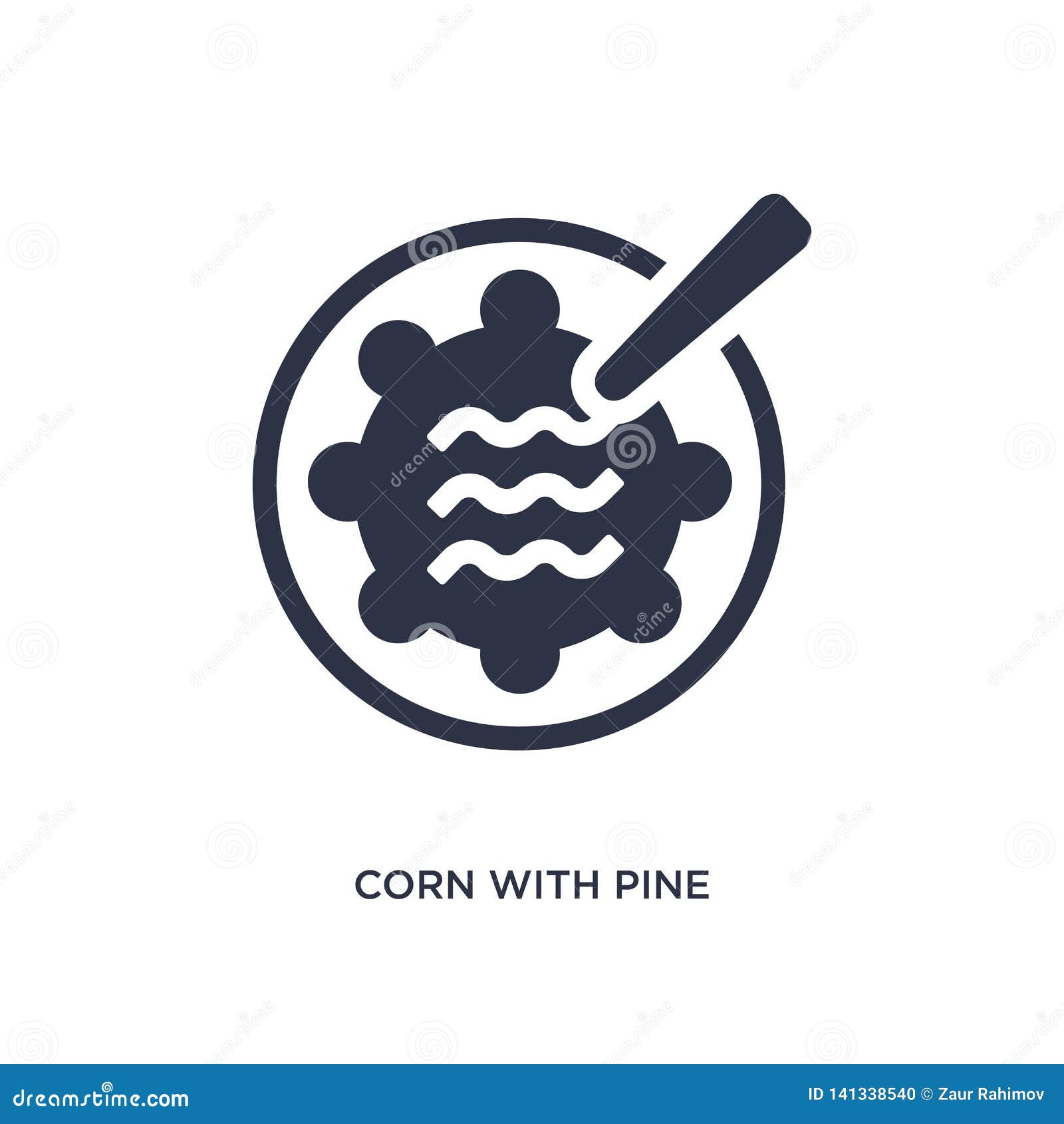 Corn with Pine Icon on White Background. Simple Element Illustration ...