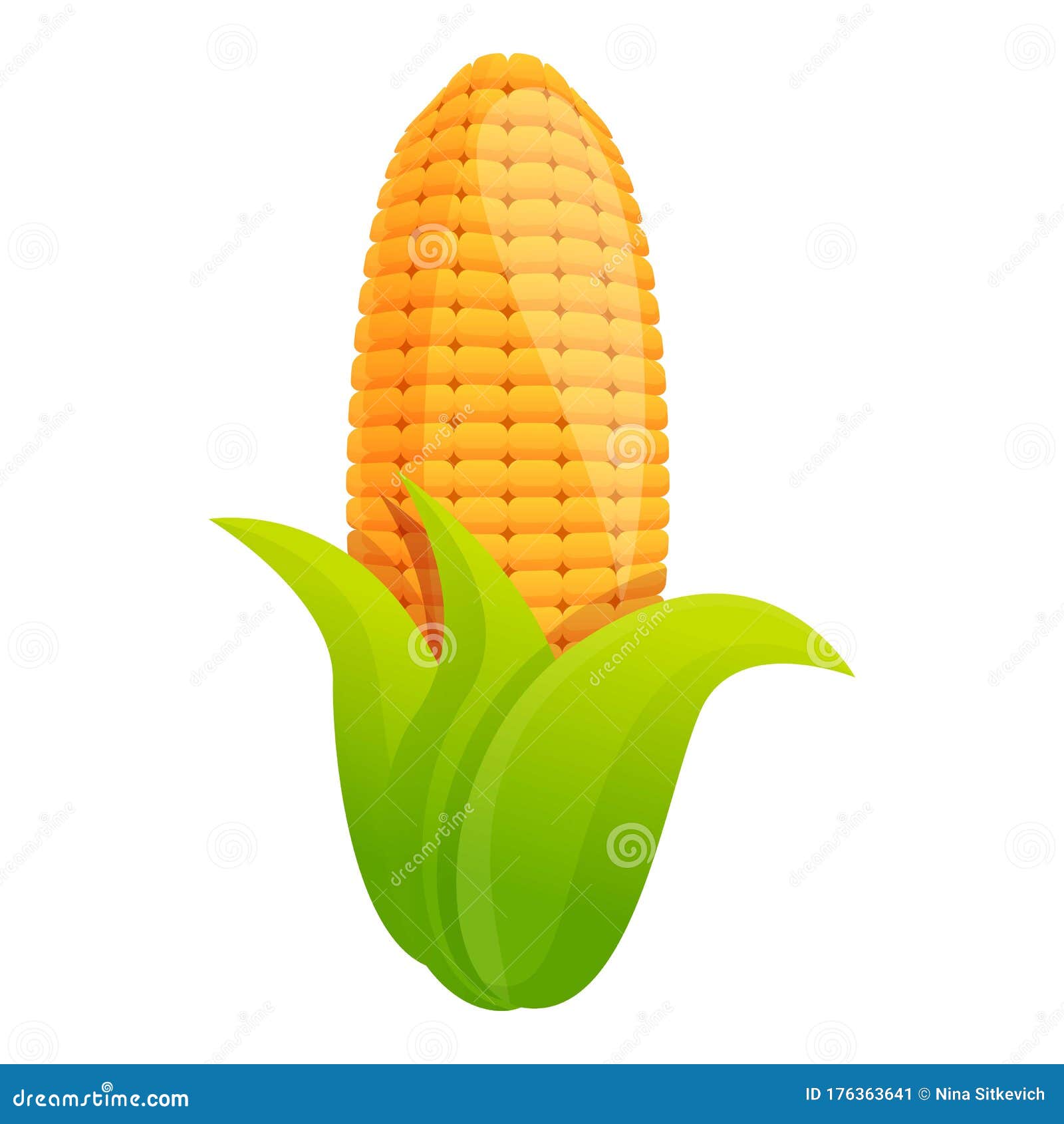 Corn Plant Icon, Cartoon Style Stock Vector - Illustration of farmland ...