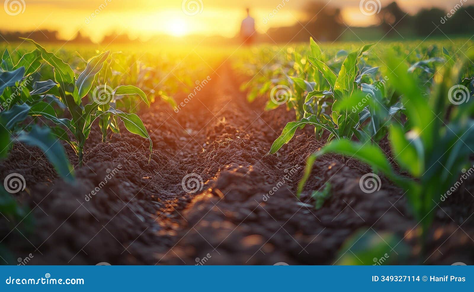 Corn Plantations Implement Crop Planting Royalty-Free Stock Photo ...