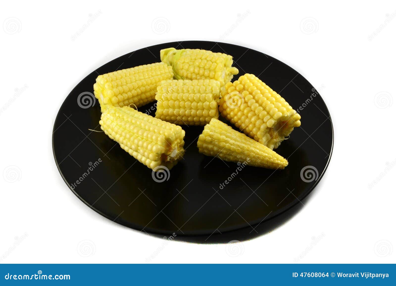Corn on plate stock photo. Image of knife, corn, nutrition - 47608064