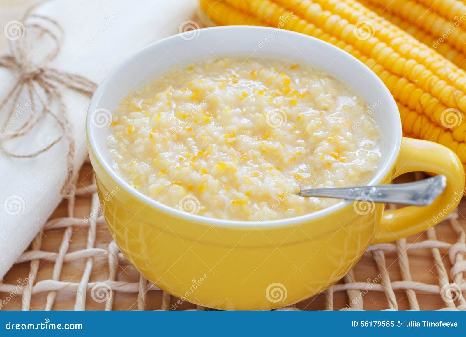 Corn Porridge in Yellow Bowl Stock Image - Image of canjiquinha, gerais ...