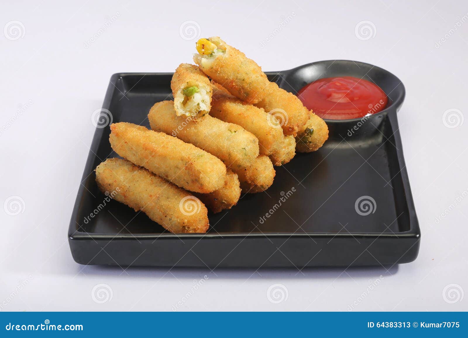 Corn & potato Cutlet stock image. Image of onion - 64383313