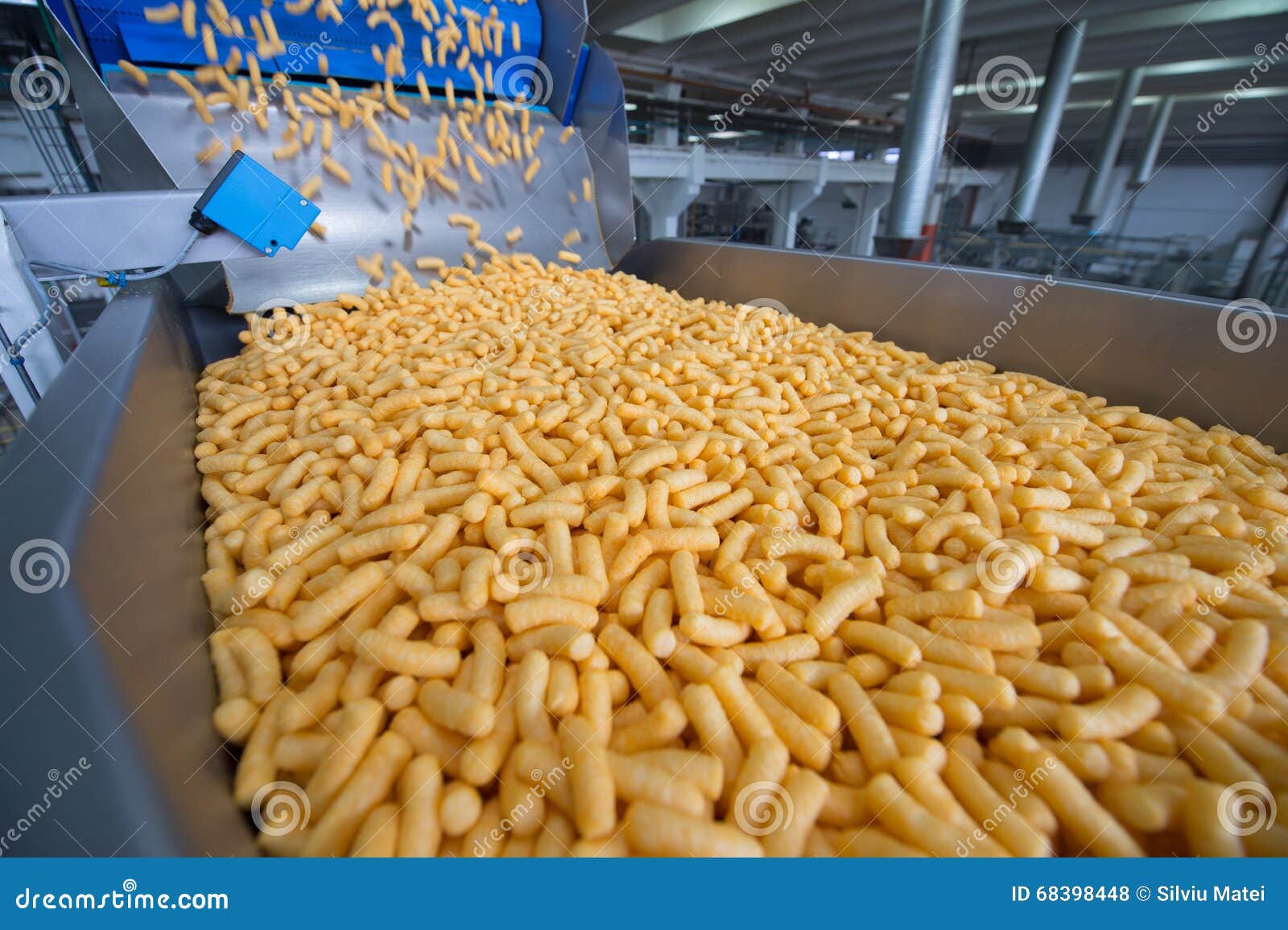 Corn puffs factory editorial stock photo. Image of unhealthy - 68398448